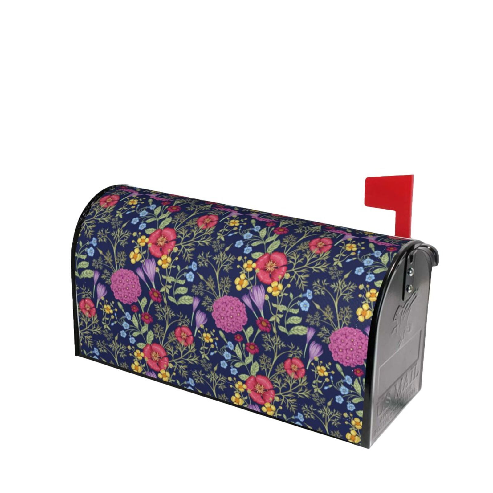 Lsque Floral Mailbox Cover Standard Size ,Magnetic Mailbox Covers Post ...