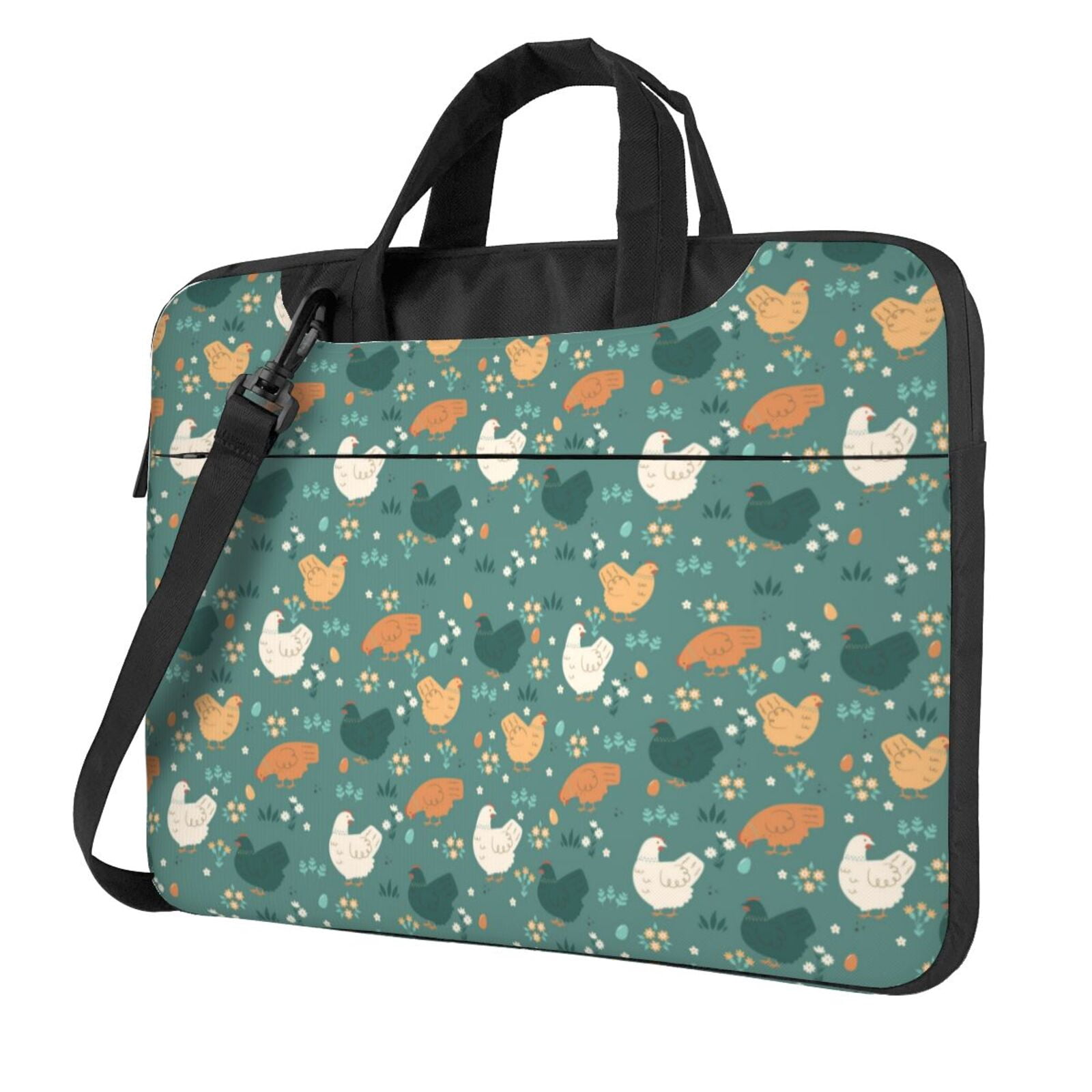 Lsque Flowe Rooster Pattern Laptop Bag – Portable & Slim Single ...