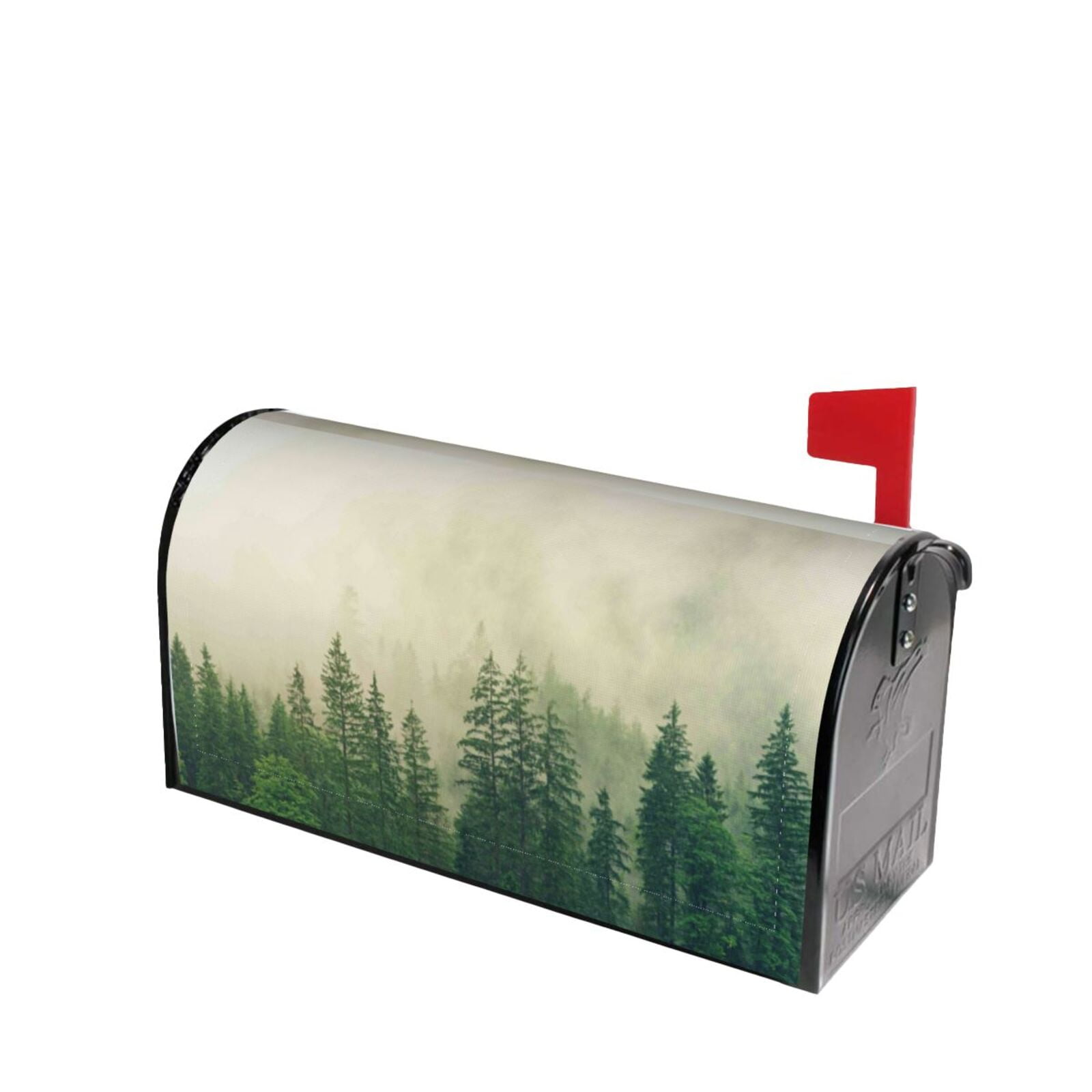 Lsque Fog Forest Mailbox Cover Standard Size ,Magnetic Mailbox Covers ...