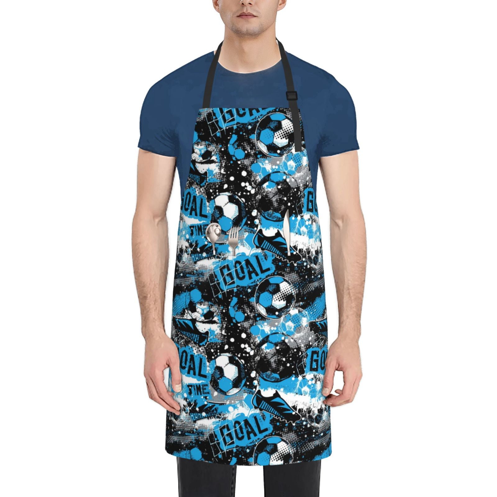 Lsque Football Time Waterproof Apron Chef Aprons for Men Heavy Duty ...