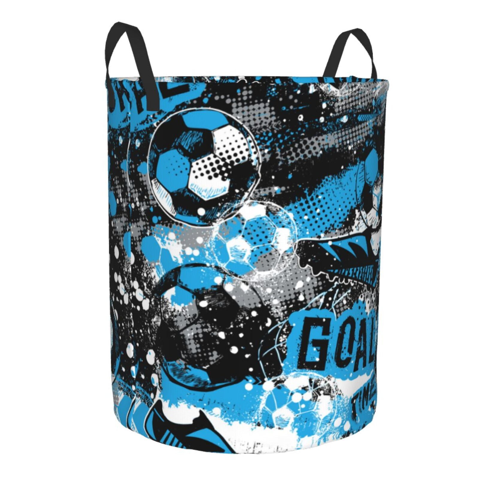 Lsque Football Time pattern Laundry Hamper Basket, Tall Woven Rope ...