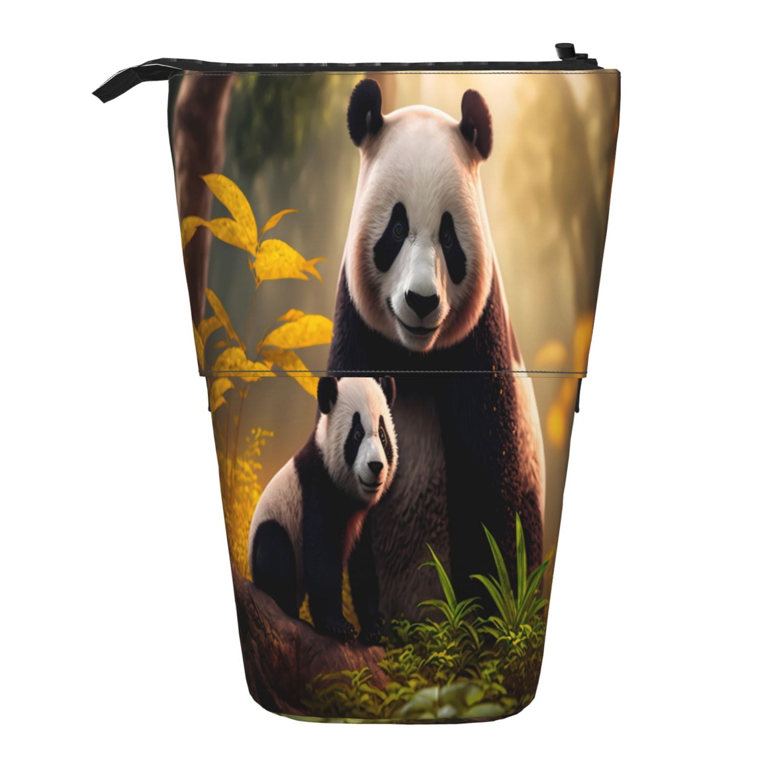 Lsque Forest Panda Pattern Telescopic Pencil Bag Pen Holder Stationery ...