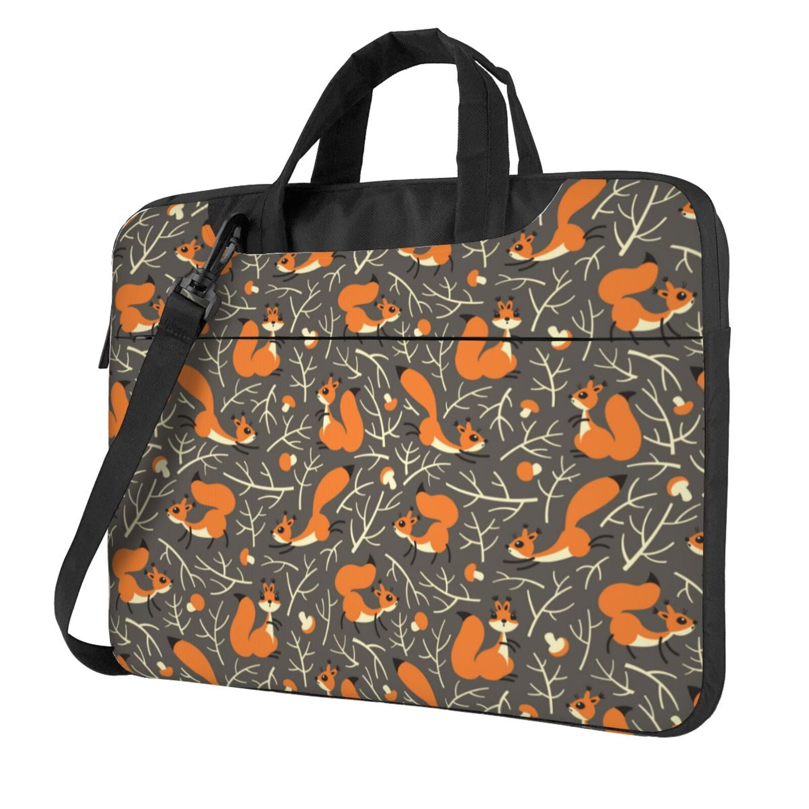 Lsque Fox And Mushroom Pattern Laptop Bag – Portable & Slim Single ...