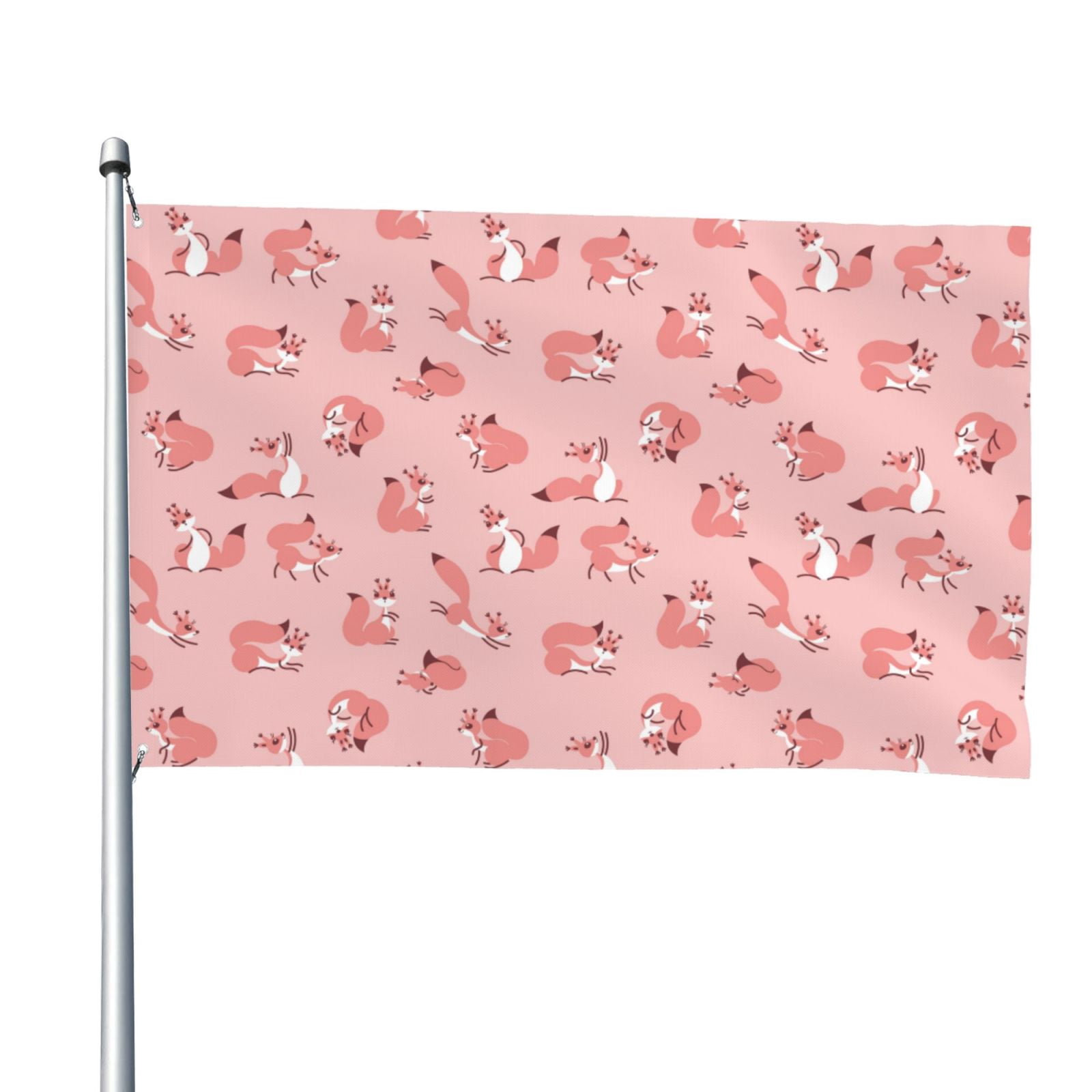 Lsque Fox Pattern Flag,Fox Printed Garden Flag 48 x 72 in - Double ...