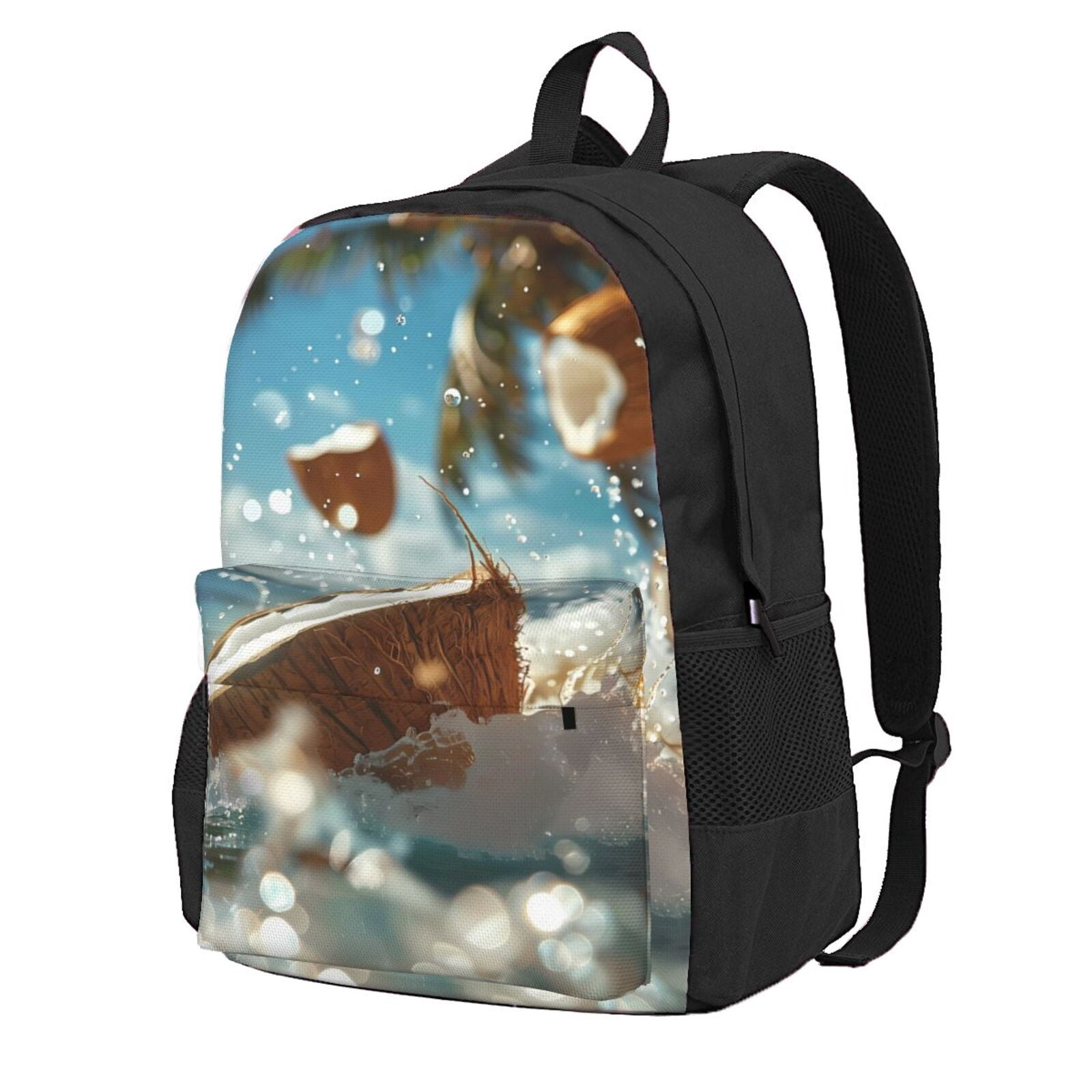 Lsque Fresh Coconut Splash Pattern Adult Backpack – Durable ...
