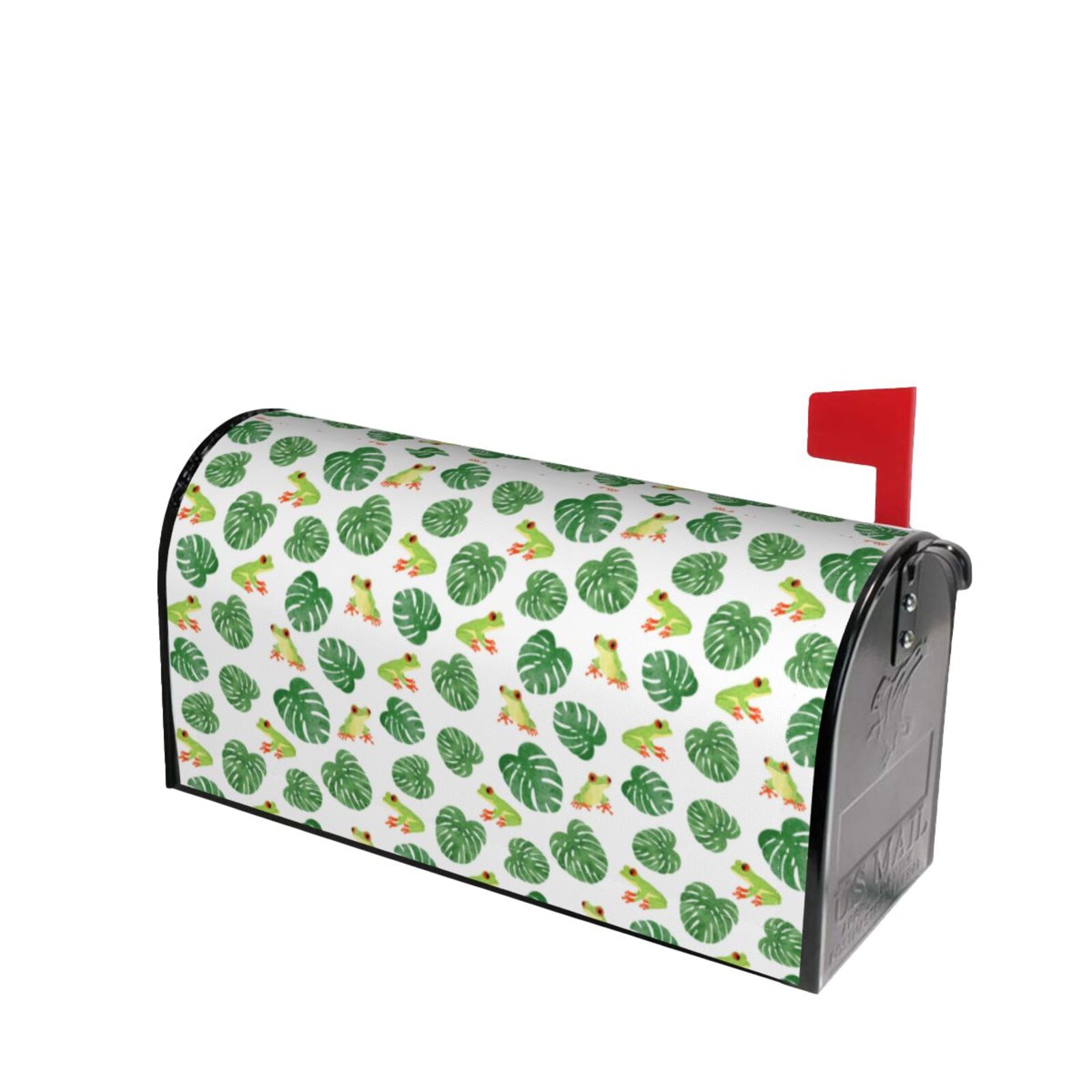 Lsque Frogs And Tropical Leaves Mailbox Cover Standard Size ,Magnetic ...