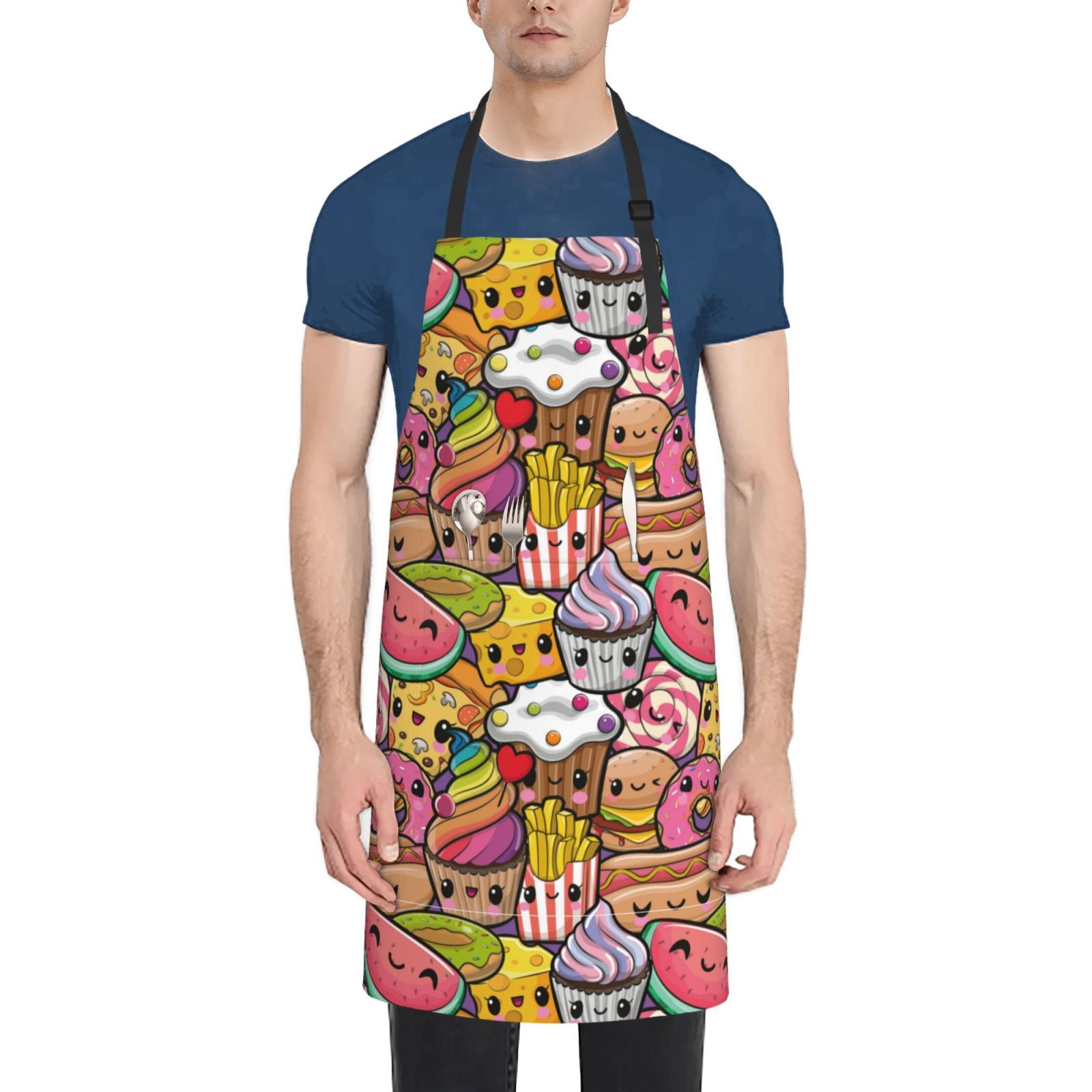 Lsque Fruit-Flavored Ice-Cream Waterproof Apron Chef Aprons for Men ...