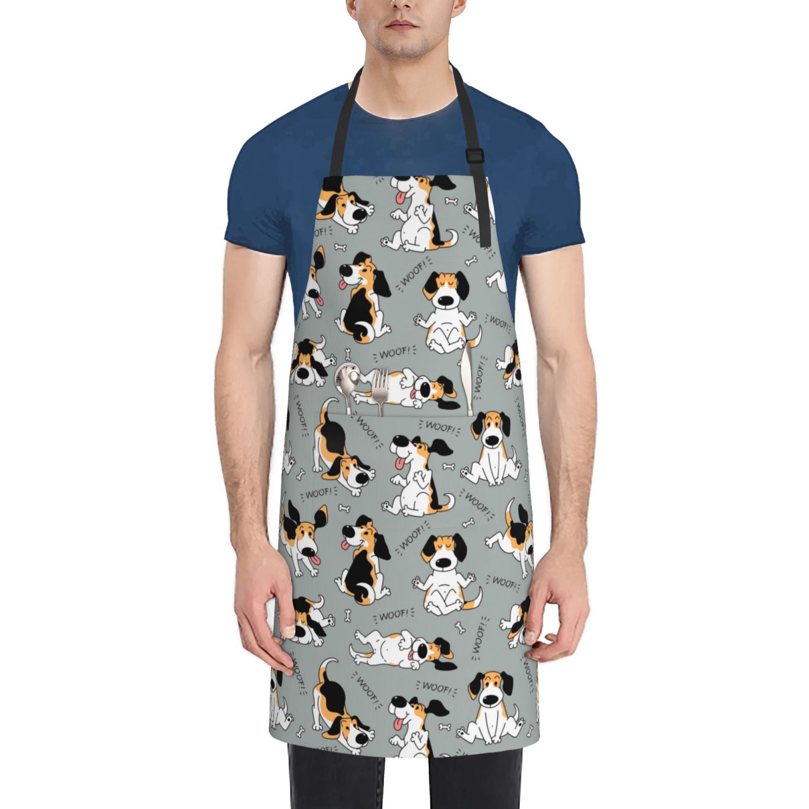 Lsque Funny Beagle Active Dog Waterproof Apron Chef Aprons for Men ...