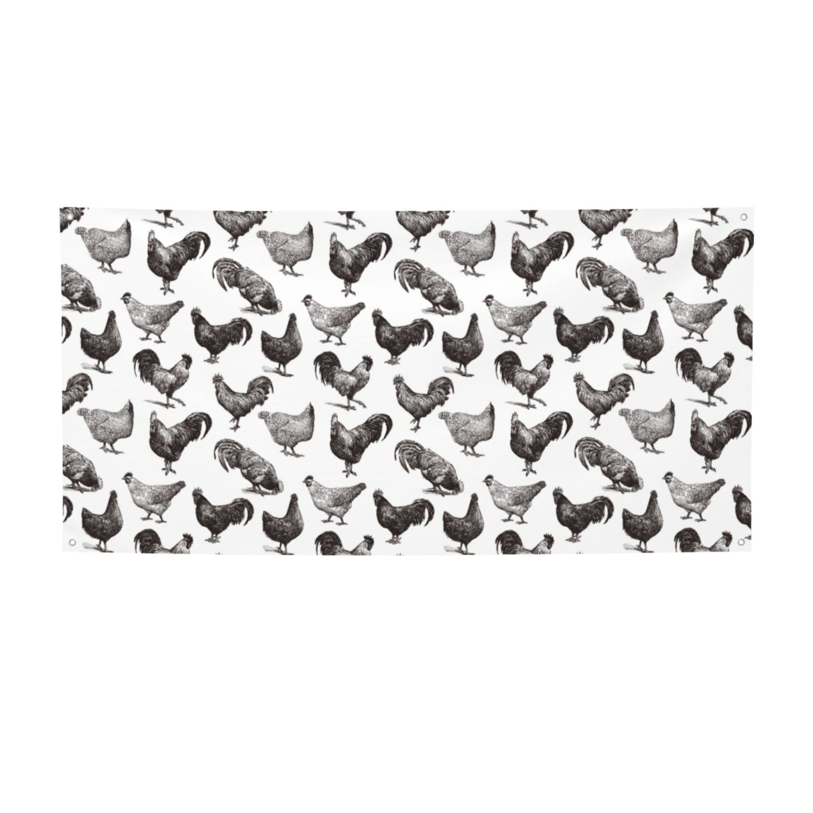 Lsque Funny Chicken Pattern Party Banner, Festive Banner , Holiday ...