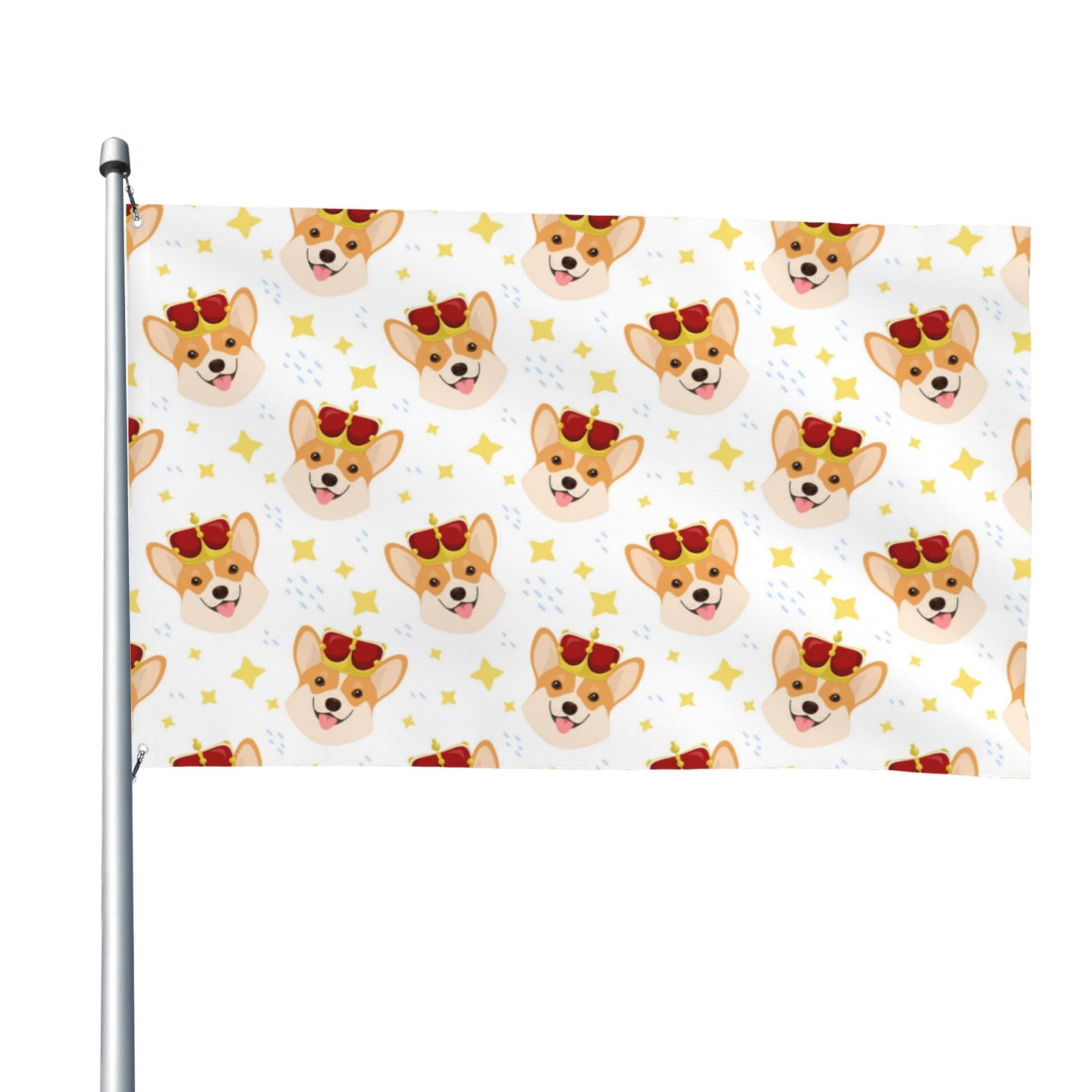 Lsque Funny Corgi Pattern Flag,Funny Corgi Printed Garden Flag 48 x 72 ...
