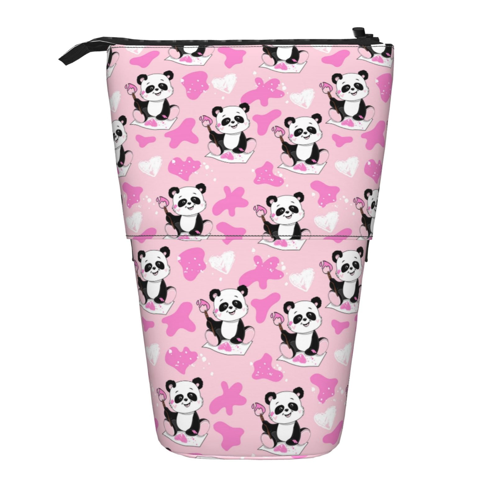 Lsque Funny Panda Draws A Heart Pattern Telescopic Pencil Bag Pen ...