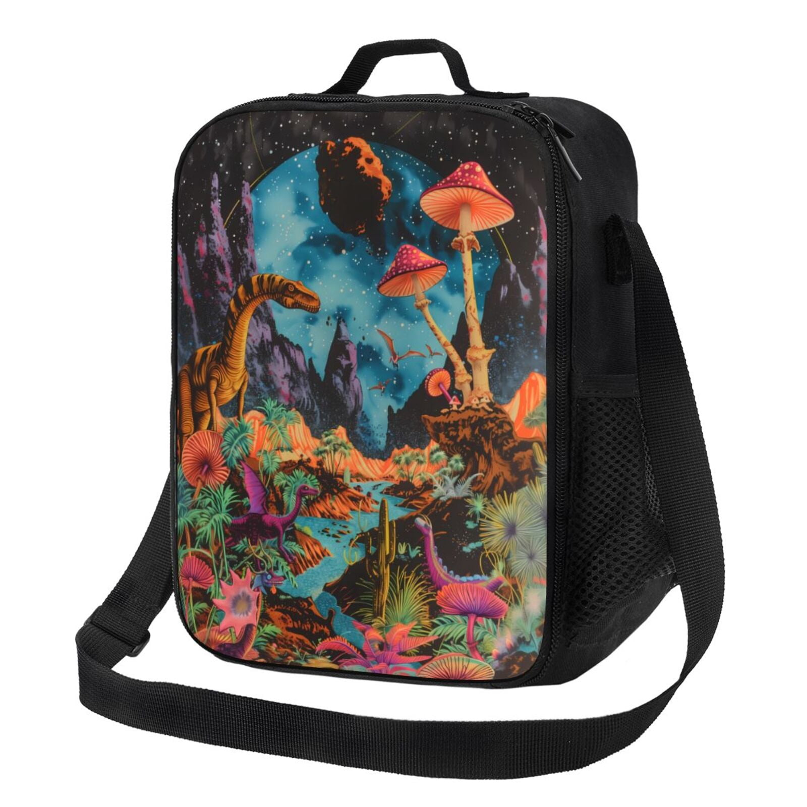 Lsque Galactic Jungle Dinosaurs Lunch Bag Lunch Box for Women Men ...