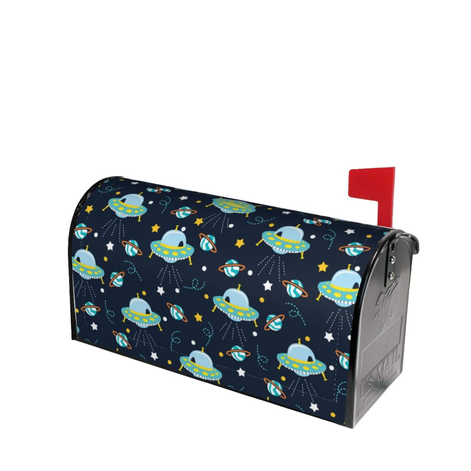 Lsque Galaxy With Ufo Mailbox Cover Standard Size ,Magnetic Mailbox ...