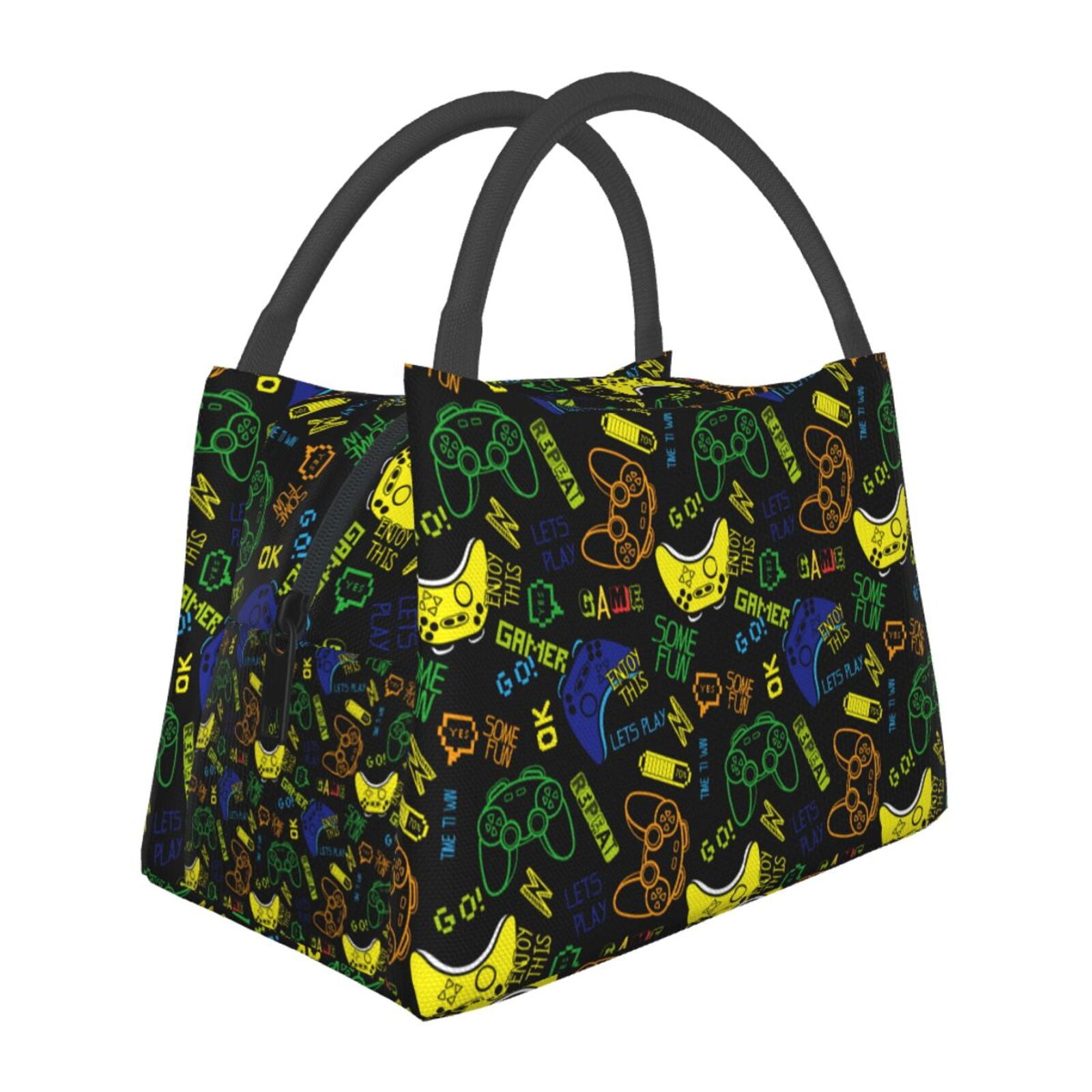 Lsque Game Play Pattern Portable Insulation Lunch Bag, Insulated Food ...