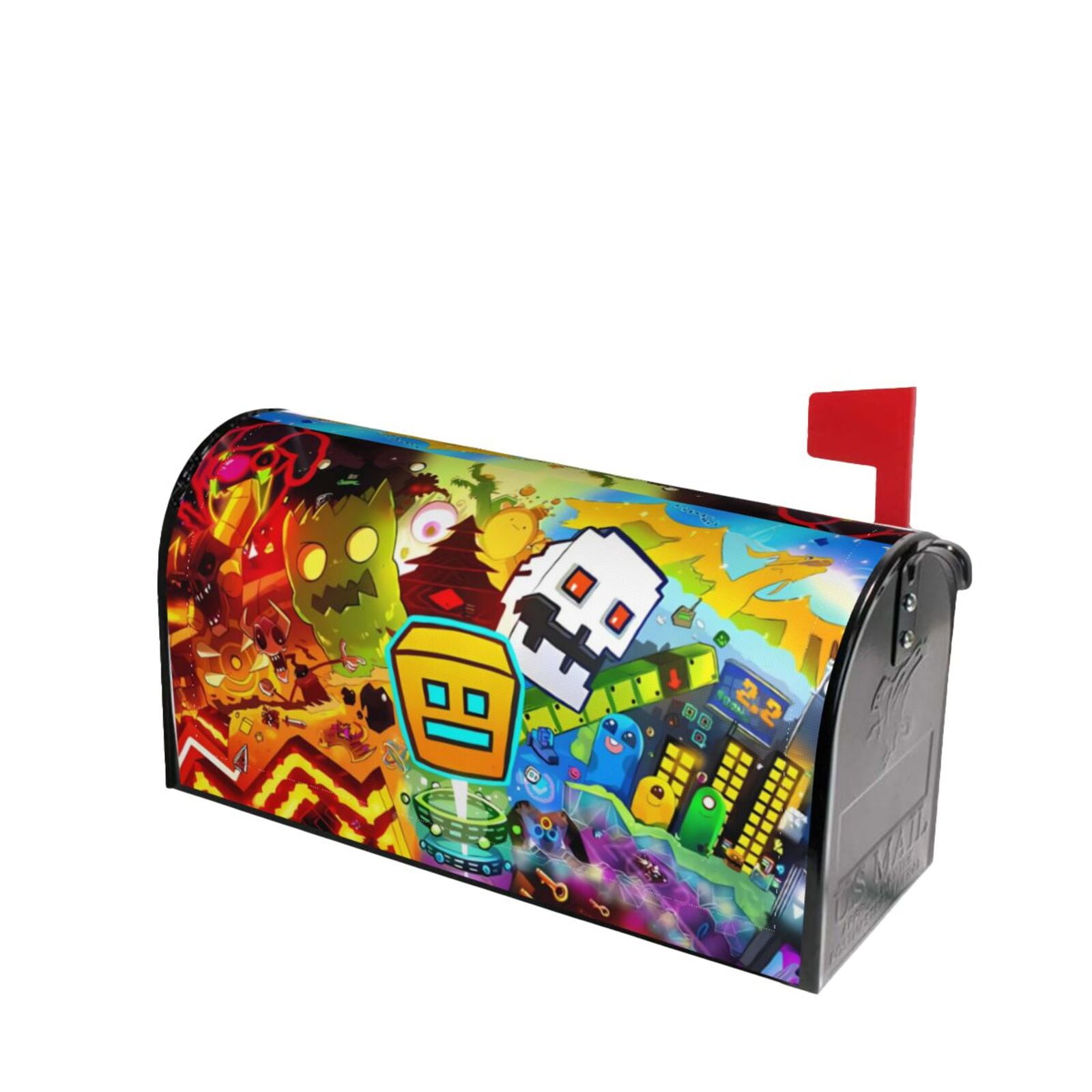 Lsque Geometry Dash Mailbox Cover Standard Size ,Magnetic Mailbox ...