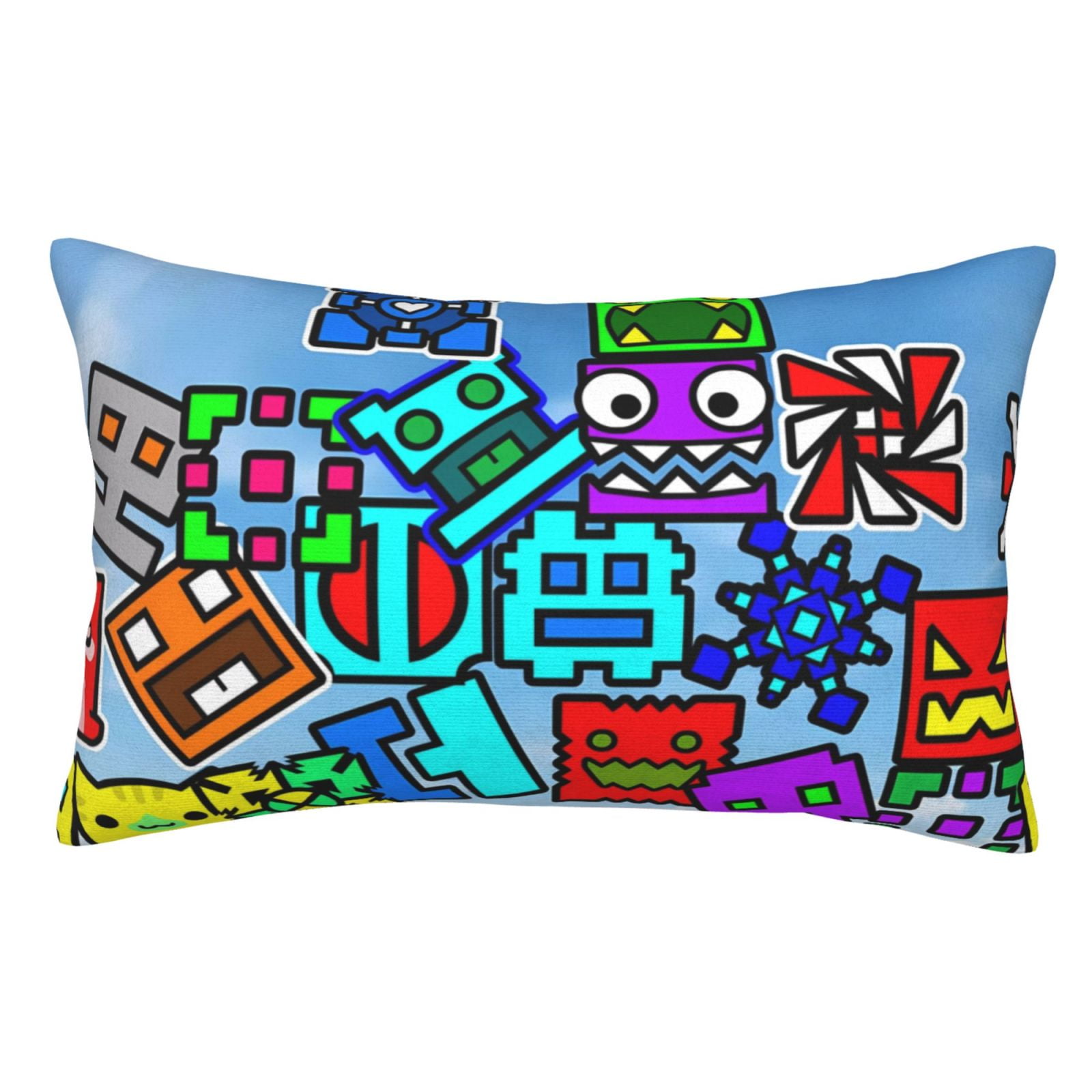 Lsque Geometry Dash Pattern Bedding Waterproof Pillow Protector ...