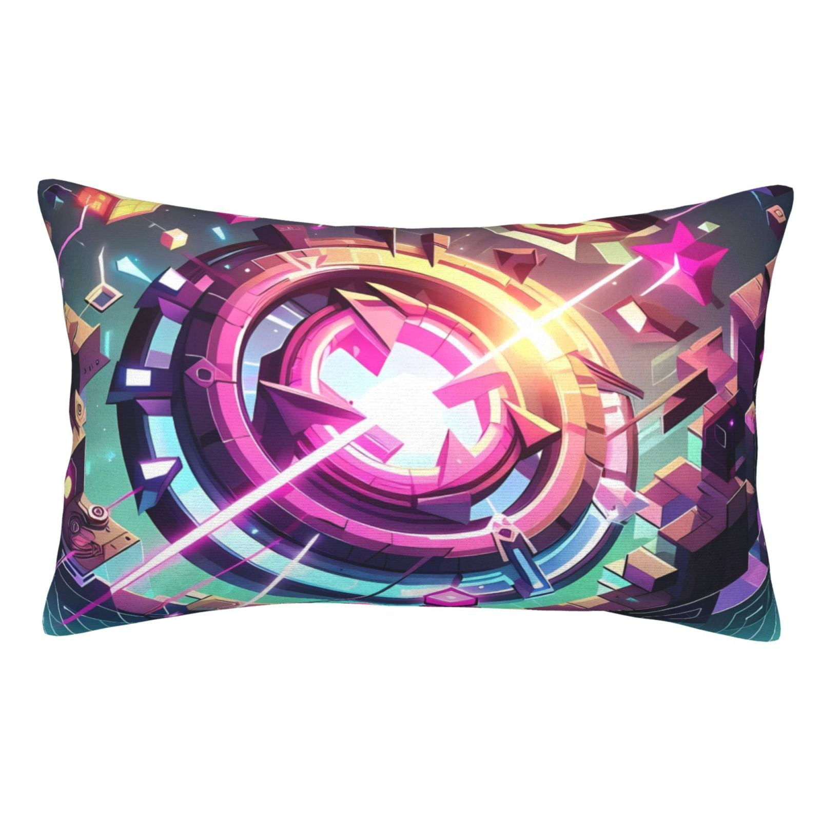 Lsque Geometry Dash Pattern Bedding Waterproof Pillow Protector ...