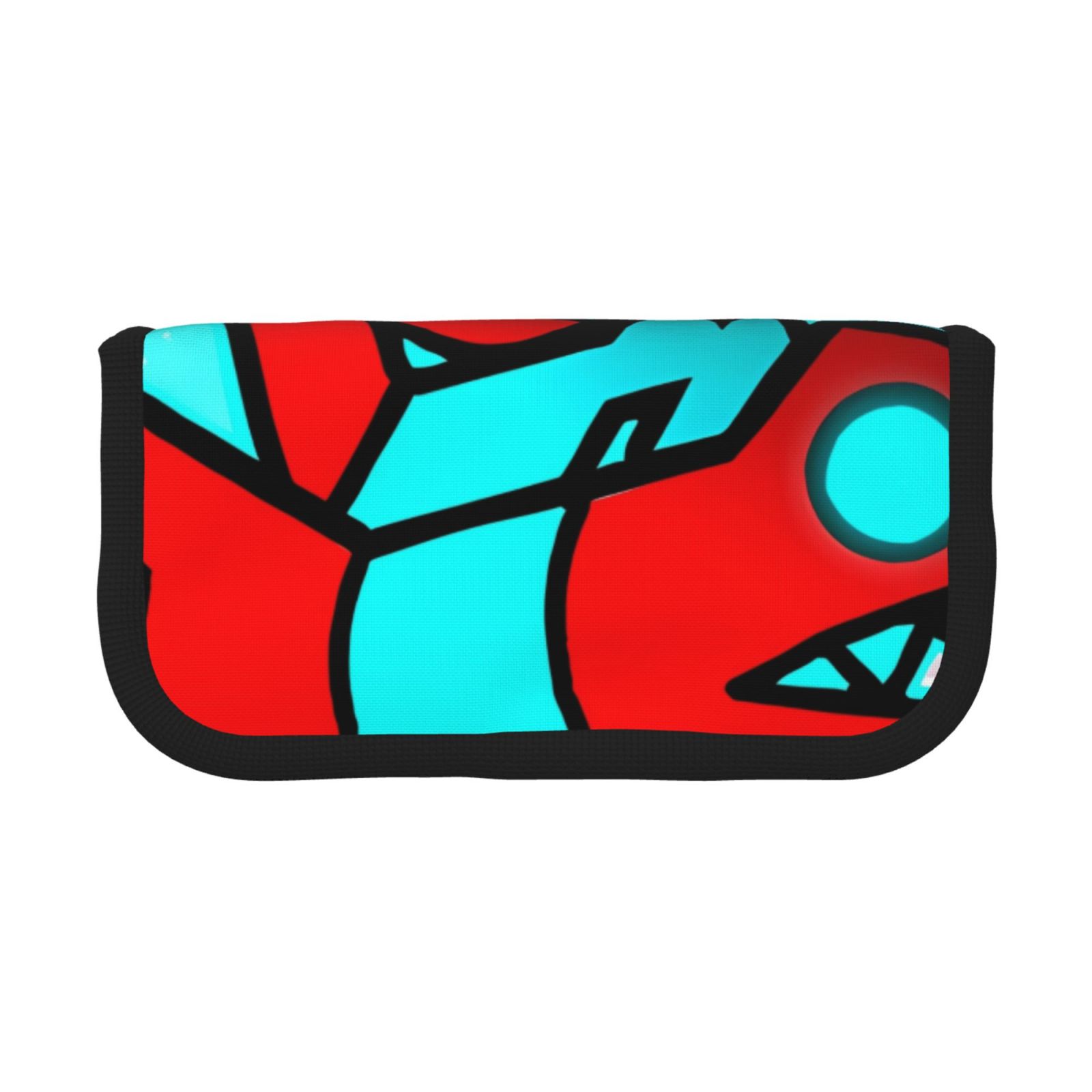 Lsque Geometry Dash Pattern Canvas Pen Case - Pencil Pouch - Makeup Bag ...