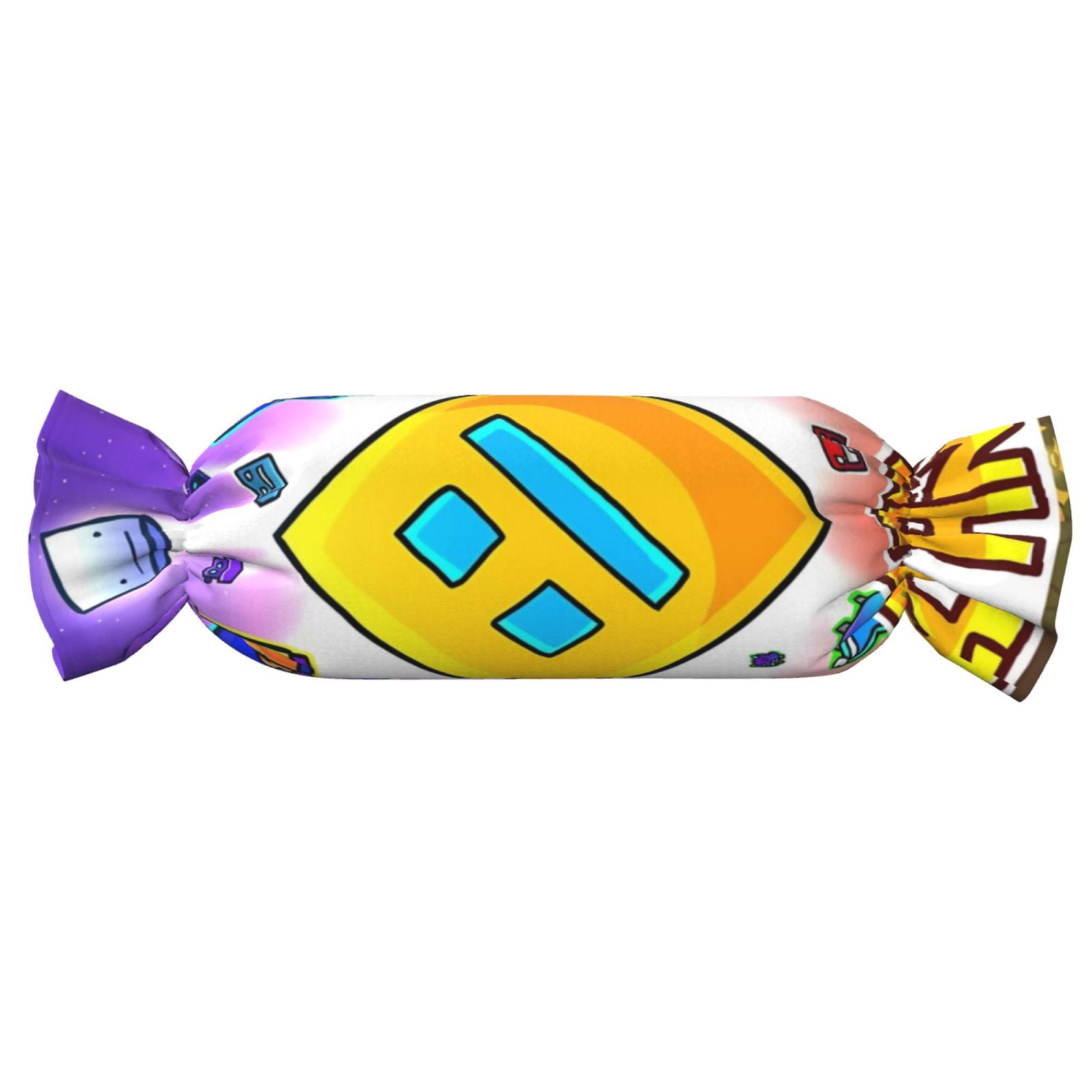 Lsque Geometry Dash Pattern Cervical Neck Roll Memory Foam Pillow ...