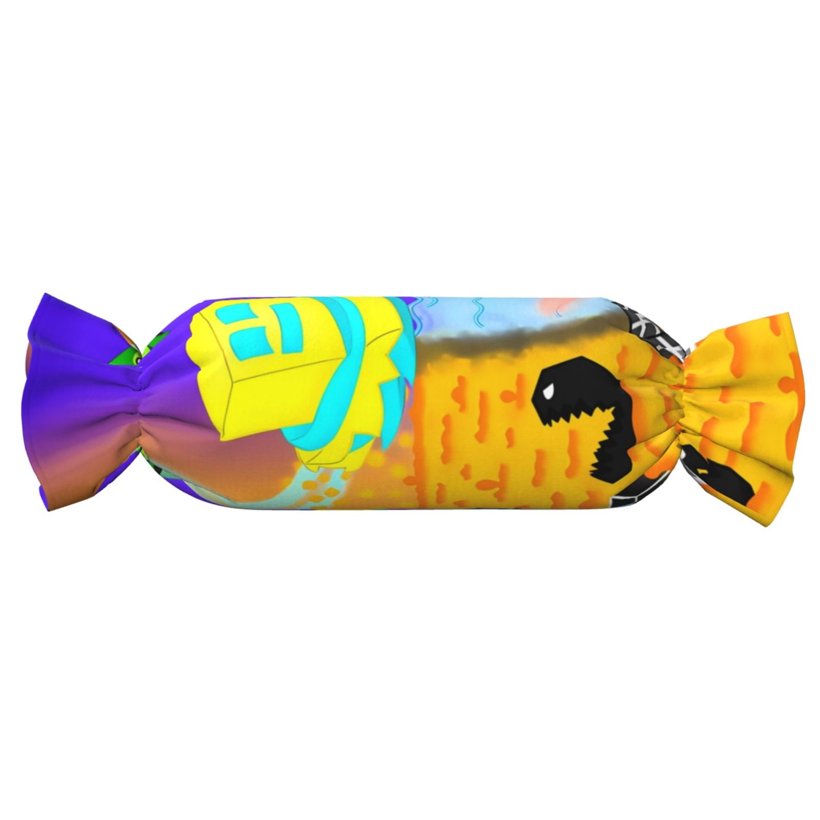 Lsque Geometry Dash Pattern Cervical Neck Roll Memory Foam Pillow ...
