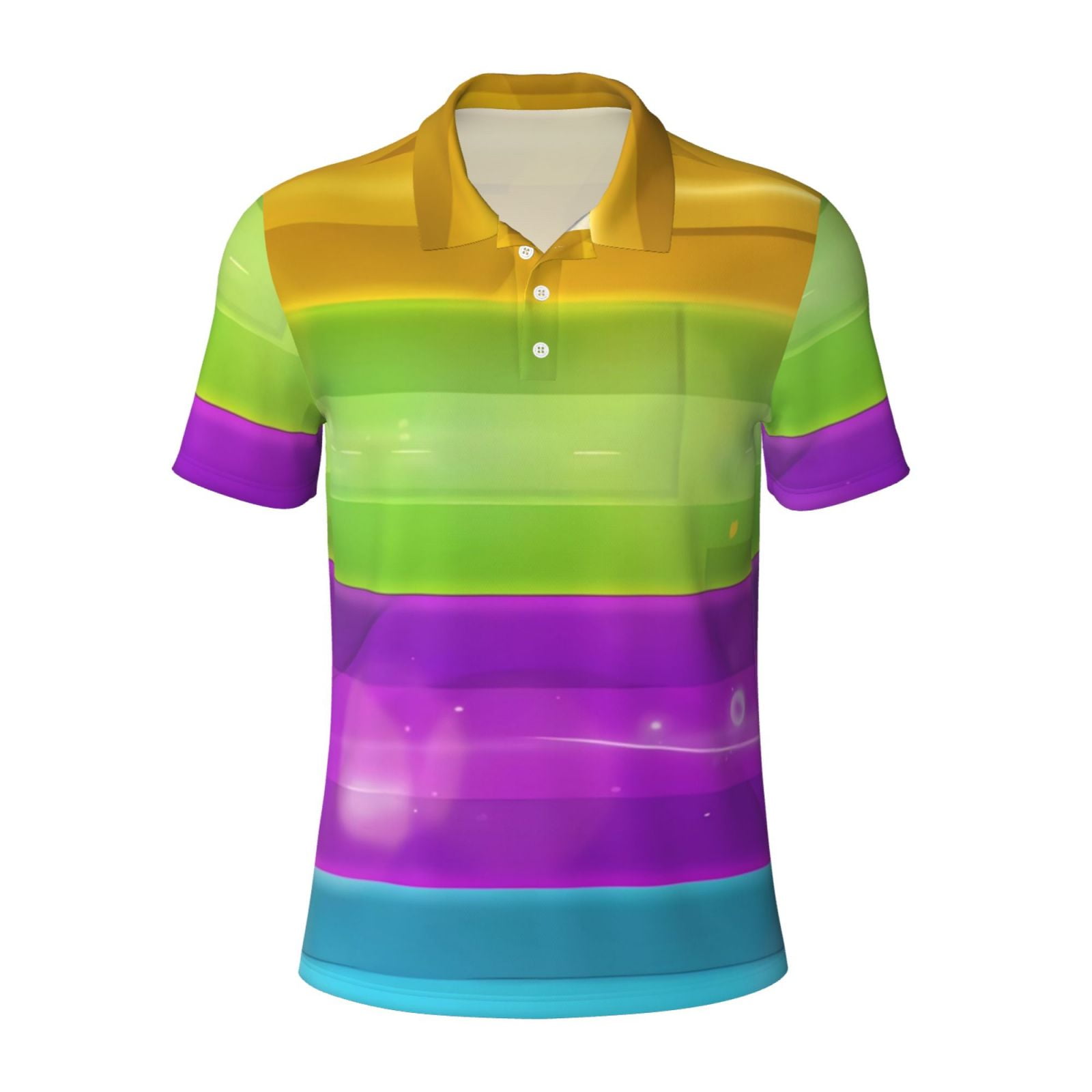 Lsque Geometry Dash Pattern Golf Shirts for Men Dry Fit Print Moisture ...