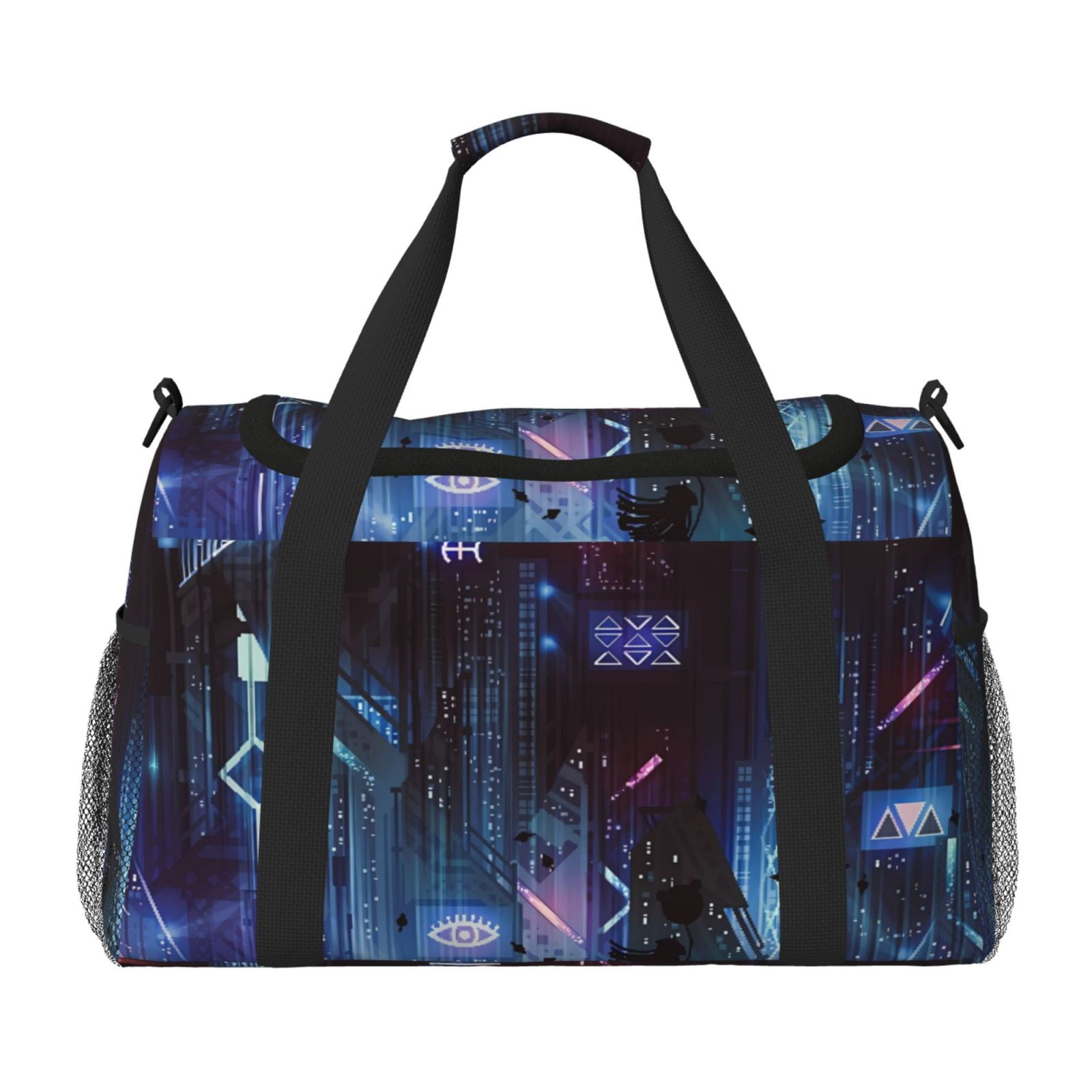 Lsque Geometry Dash Pattern Hand Travel Bag, Weekender Carry On for ...