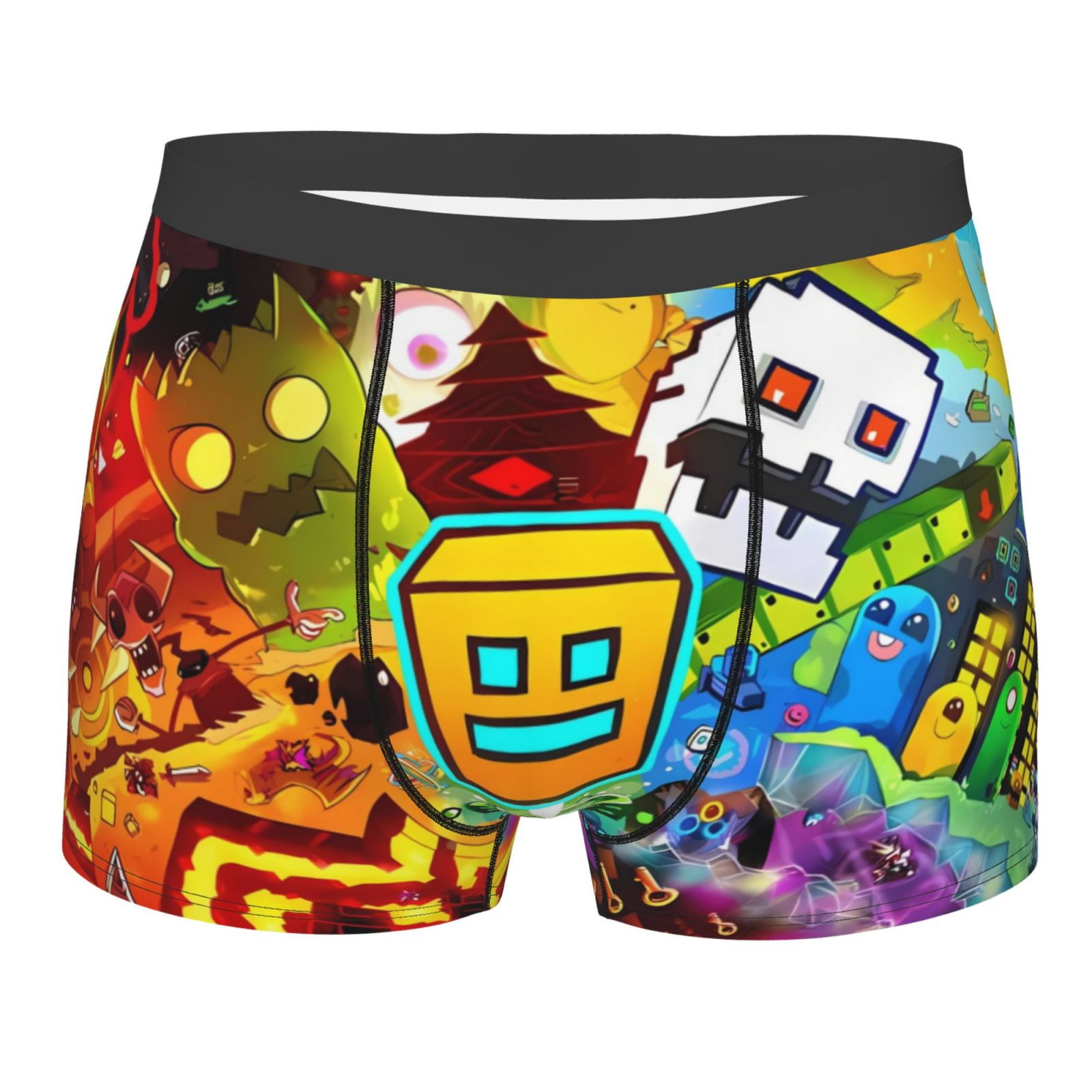 Lsque Geometry Dash Pattern Men’s Total Support Pouch Boxer Briefs, X ...