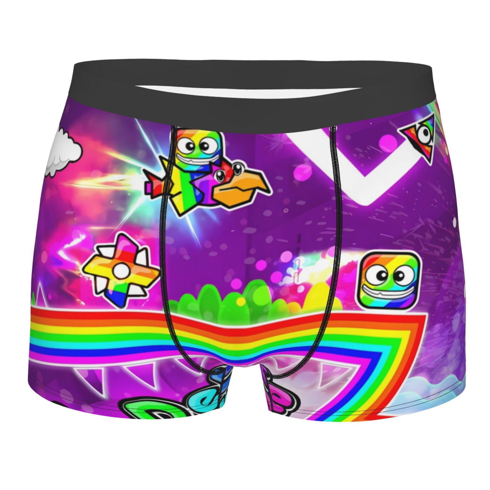 Lsque Geometry Dash Pattern Men’s Total Support Pouch Boxer Briefs, X ...