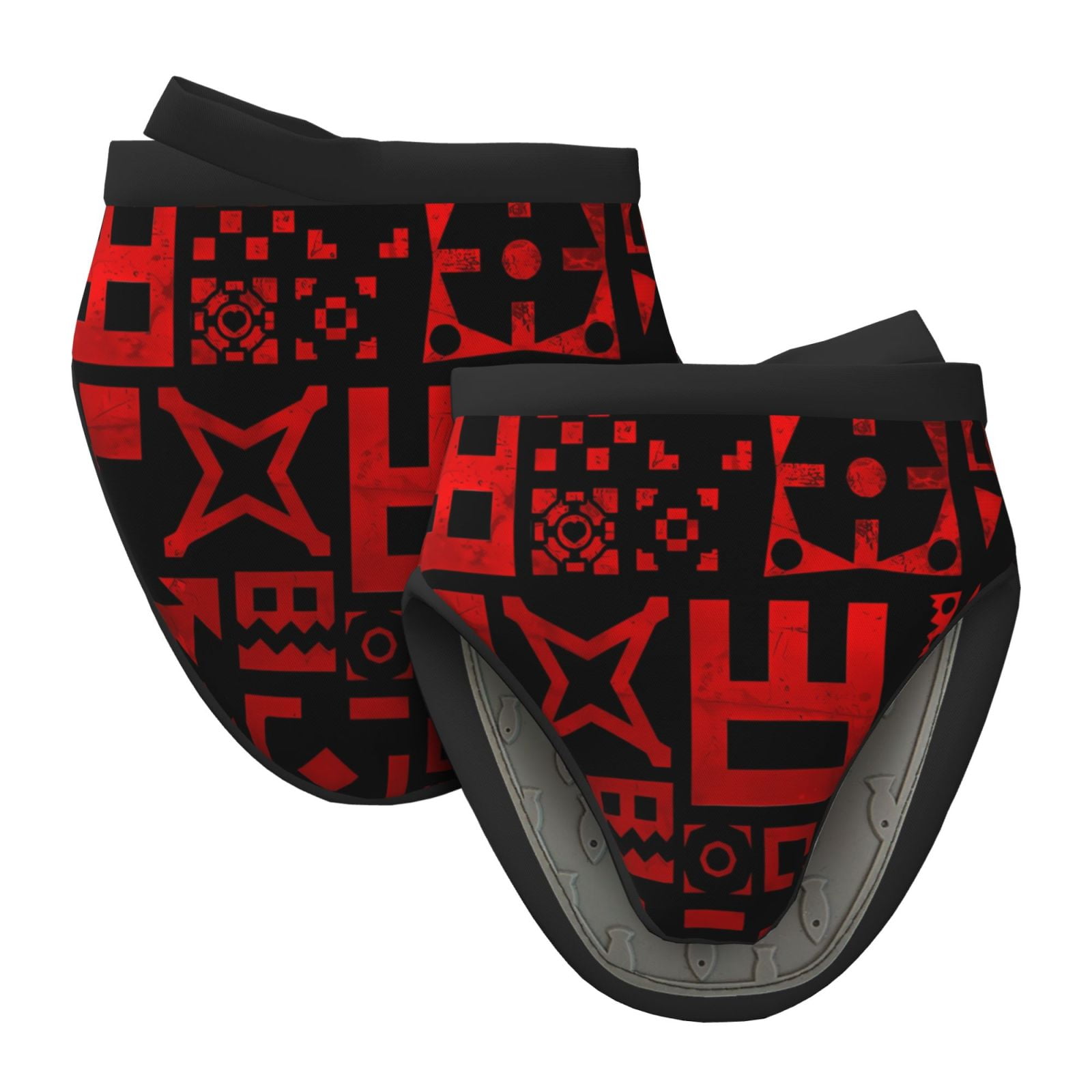 Lsque Geometry Dash Pattern Non-Slip Mini Oven Mitt Set，Mini Oven ...