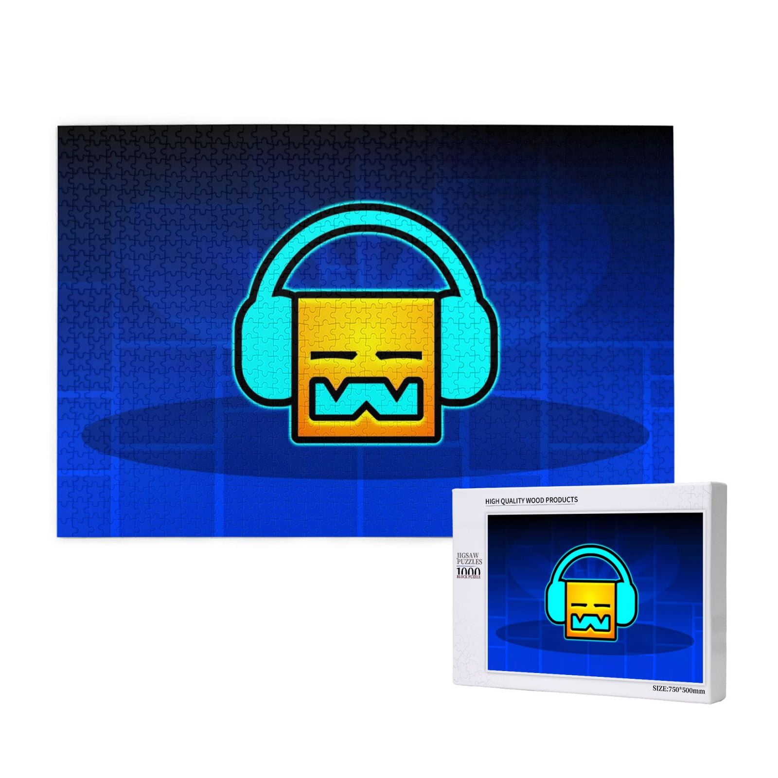 Lsque Geometry Dash Pattern Picture Puzzle,Wooden 1000 Piece Puzzle ...