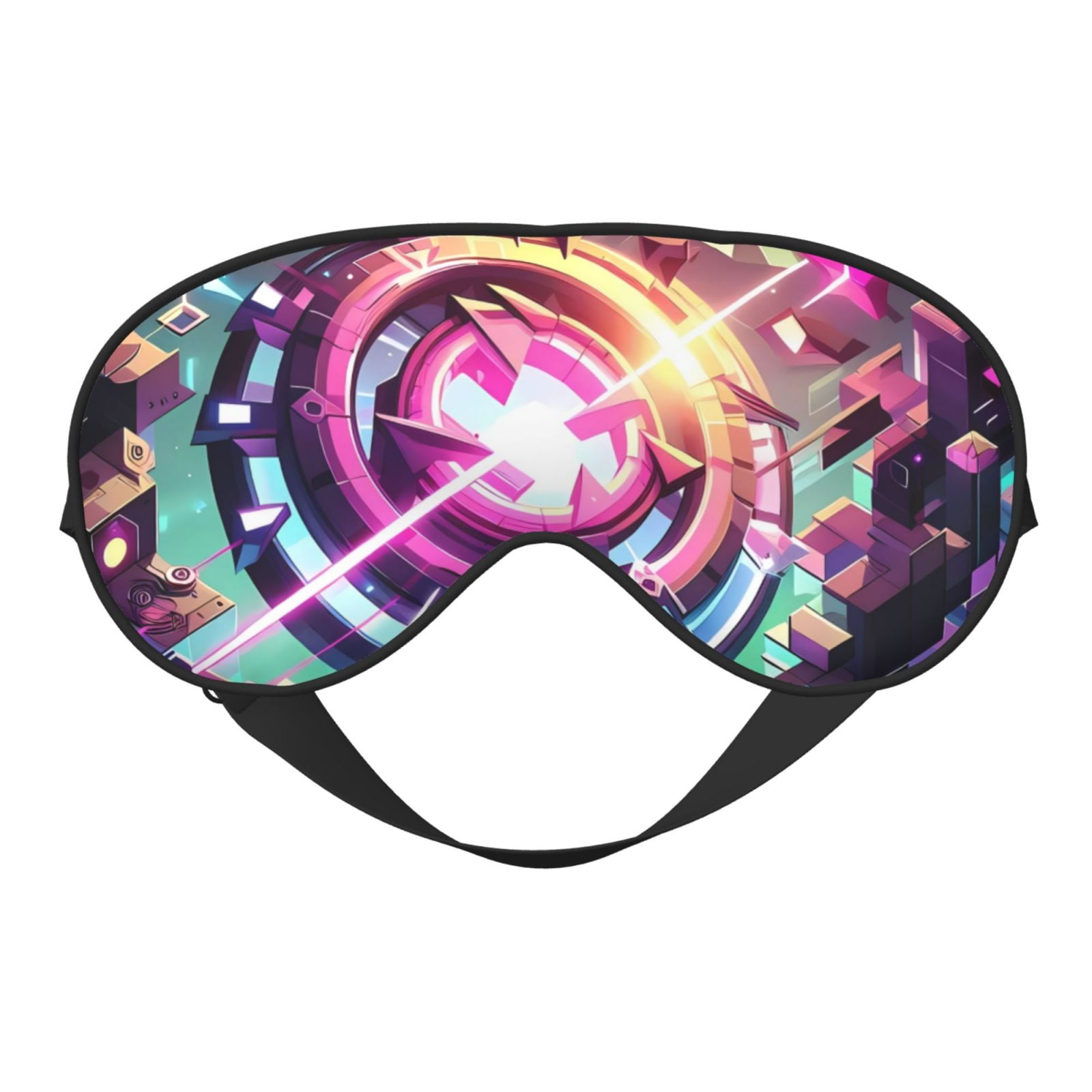 Lsque Geometry Dash Pattern Sleep Eye Mask - Light Blocking Sleep Mask ...