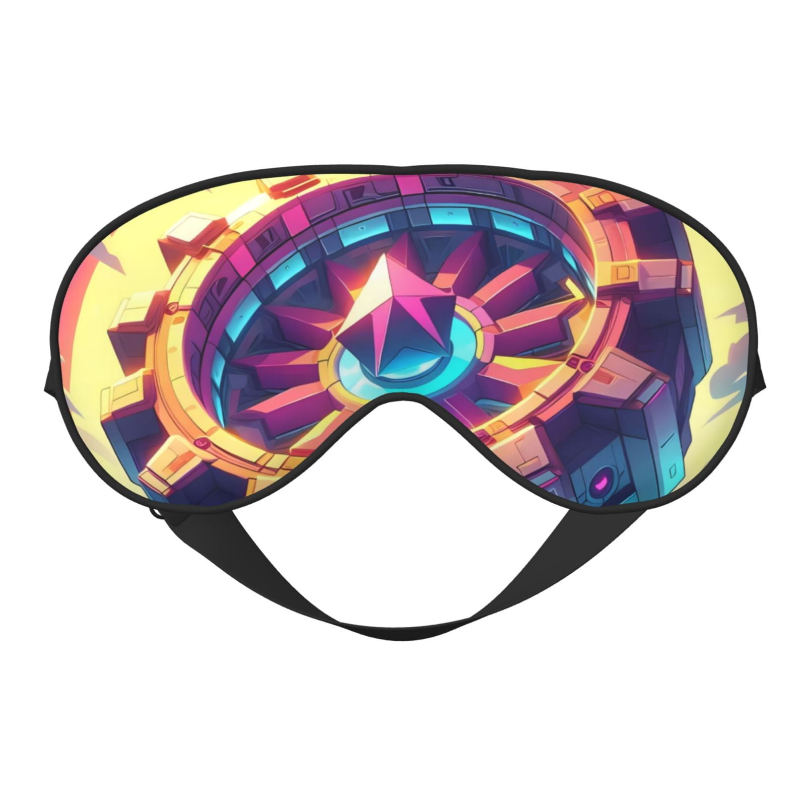 Lsque Geometry Dash Pattern Sleep Eye Mask - Light Blocking Sleep Mask ...
