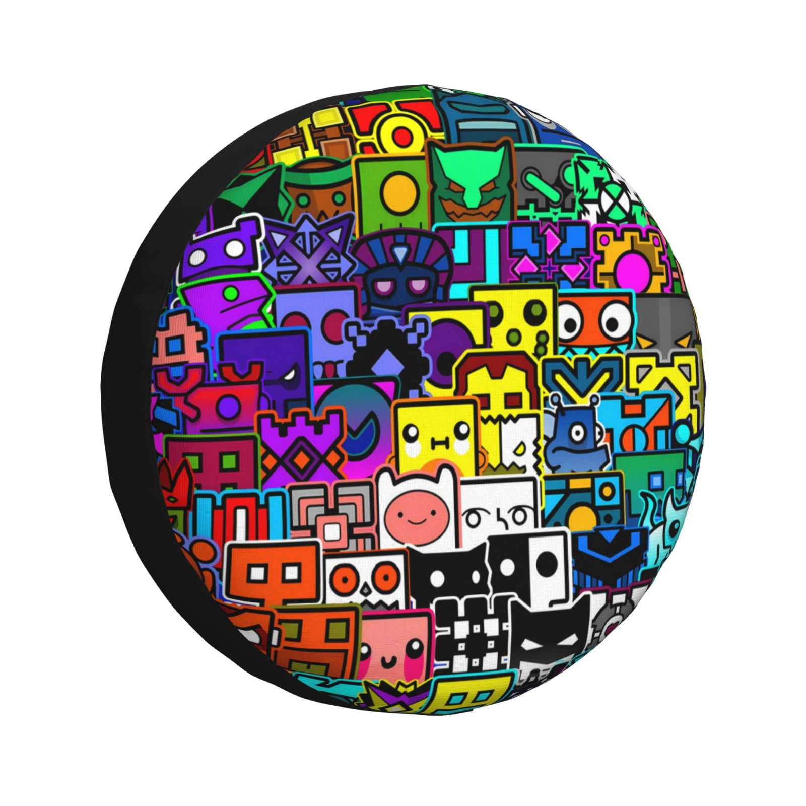 Lsque Geometry Dash Pattern Tire Covers - Tough Tire Wheel Protector ...