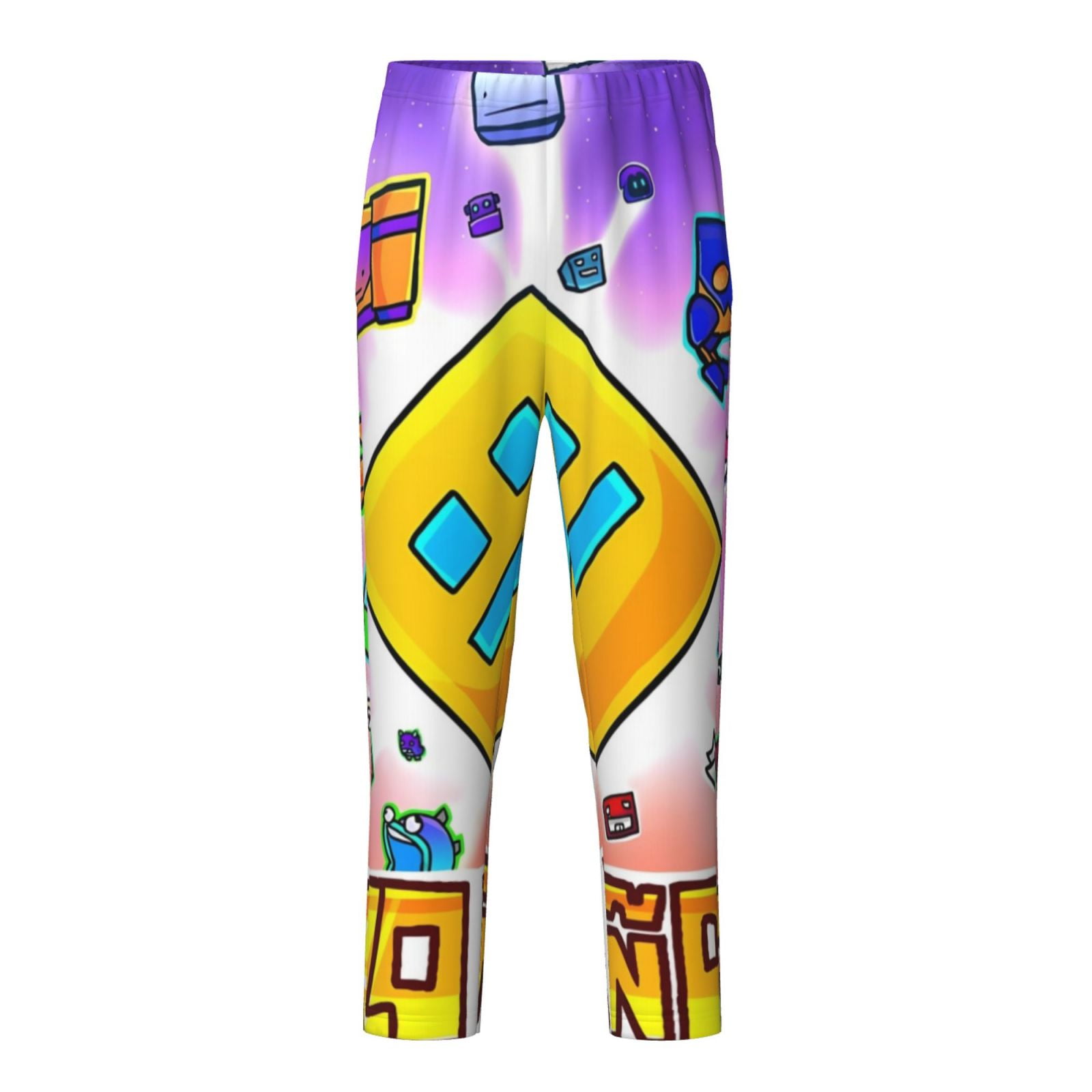 Lsque Geometry Dash Print Teenagers' Pajama Pants, Ultra Lightweight ...