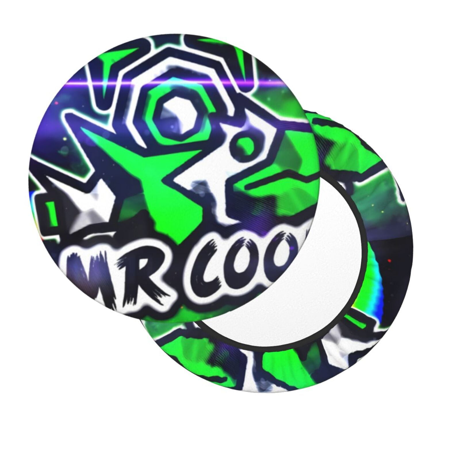 Lsque Geometry Dash Round Bar chair cushion covers Velvet Fabric ...