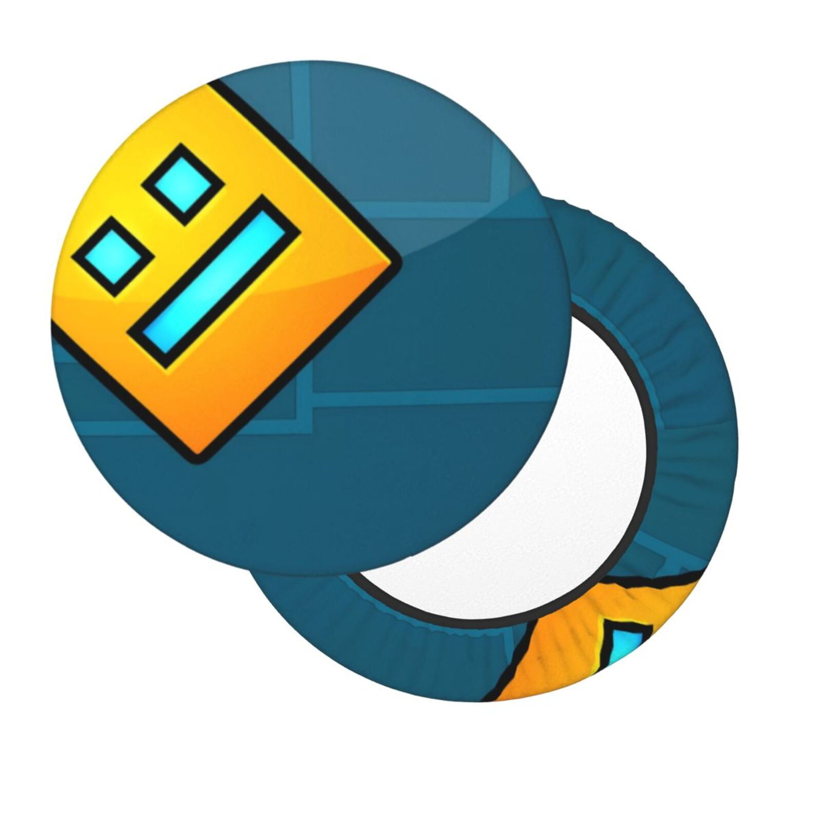 Lsque Geometry Dash Round Bar chair cushion covers Velvet Fabric ...