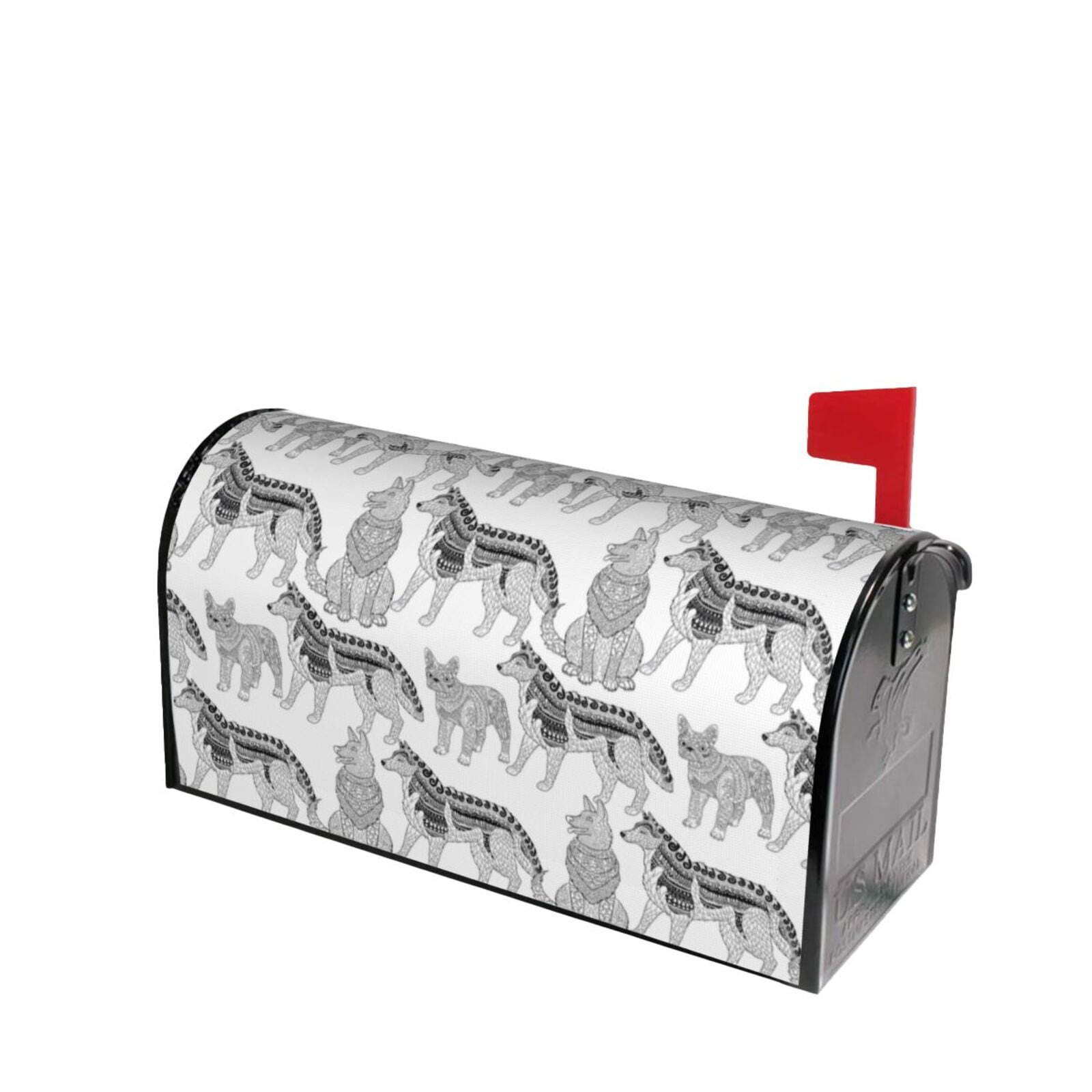 Lsque German Shepherd Dog Mailbox Cover Standard Size ,Magnetic Mailbox ...