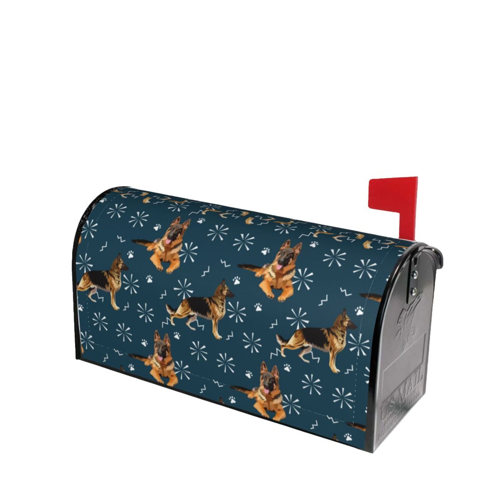Lsque German Shepherd Dog Mailbox Cover Standard Size ,Magnetic Mailbox ...