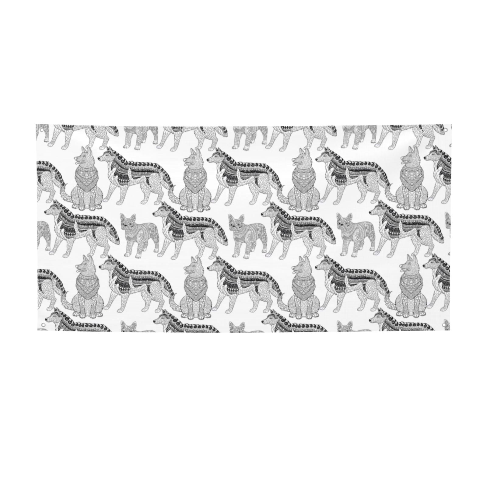 Lsque German Shepherd Dog Pattern Party Banner, Festive Banner ...