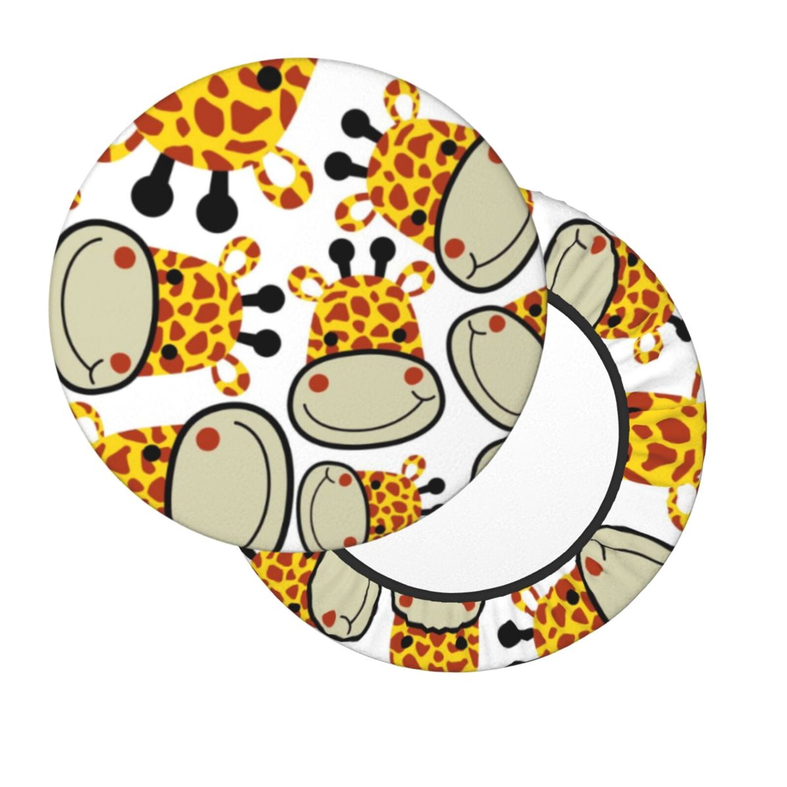 Lsque Giraffes Head Round Bar chair cushion covers Velvet Fabric Premium Comfort Protects from ...