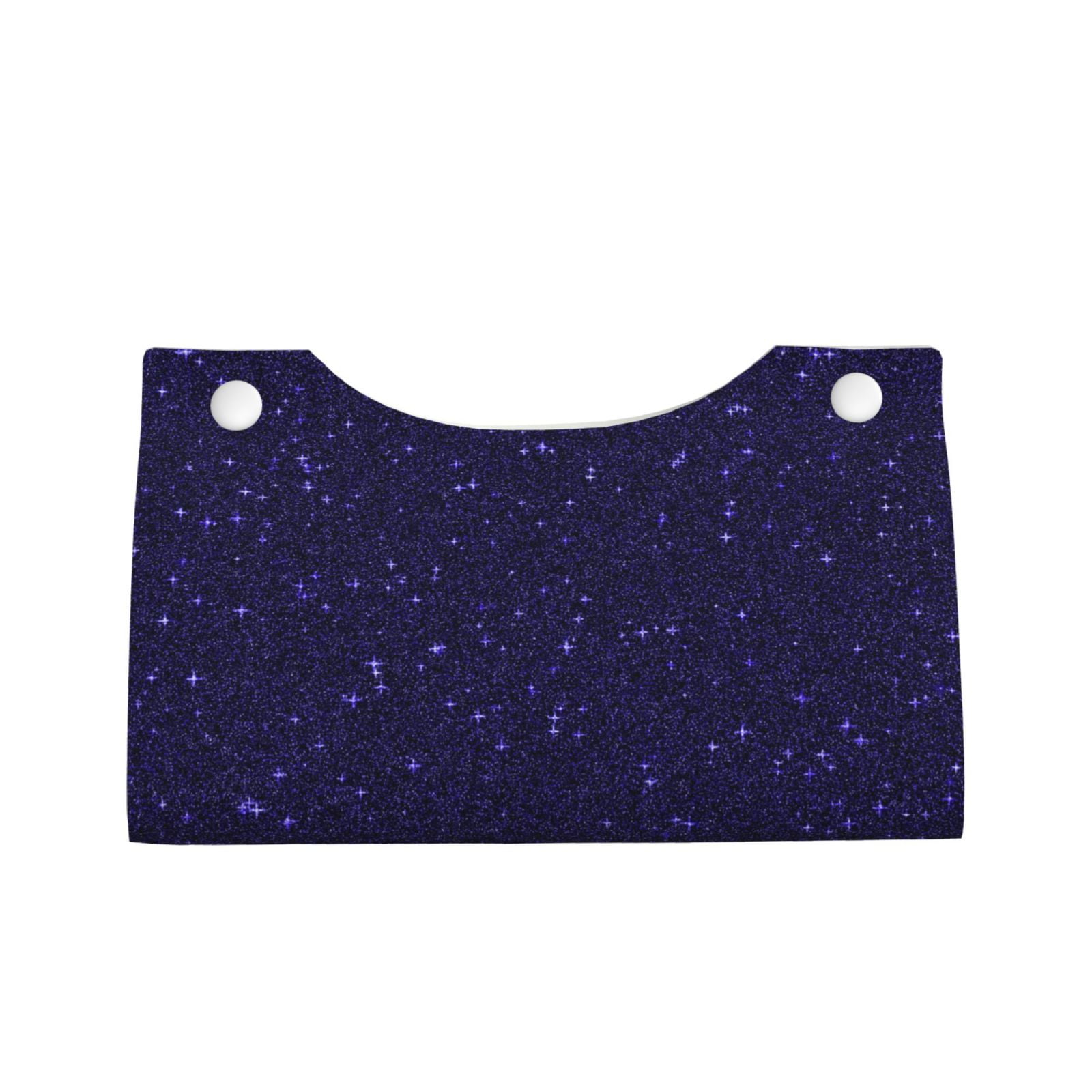 Lsque Glittering Purple Starfield Printed Long Tissue Box Cover Holder ...