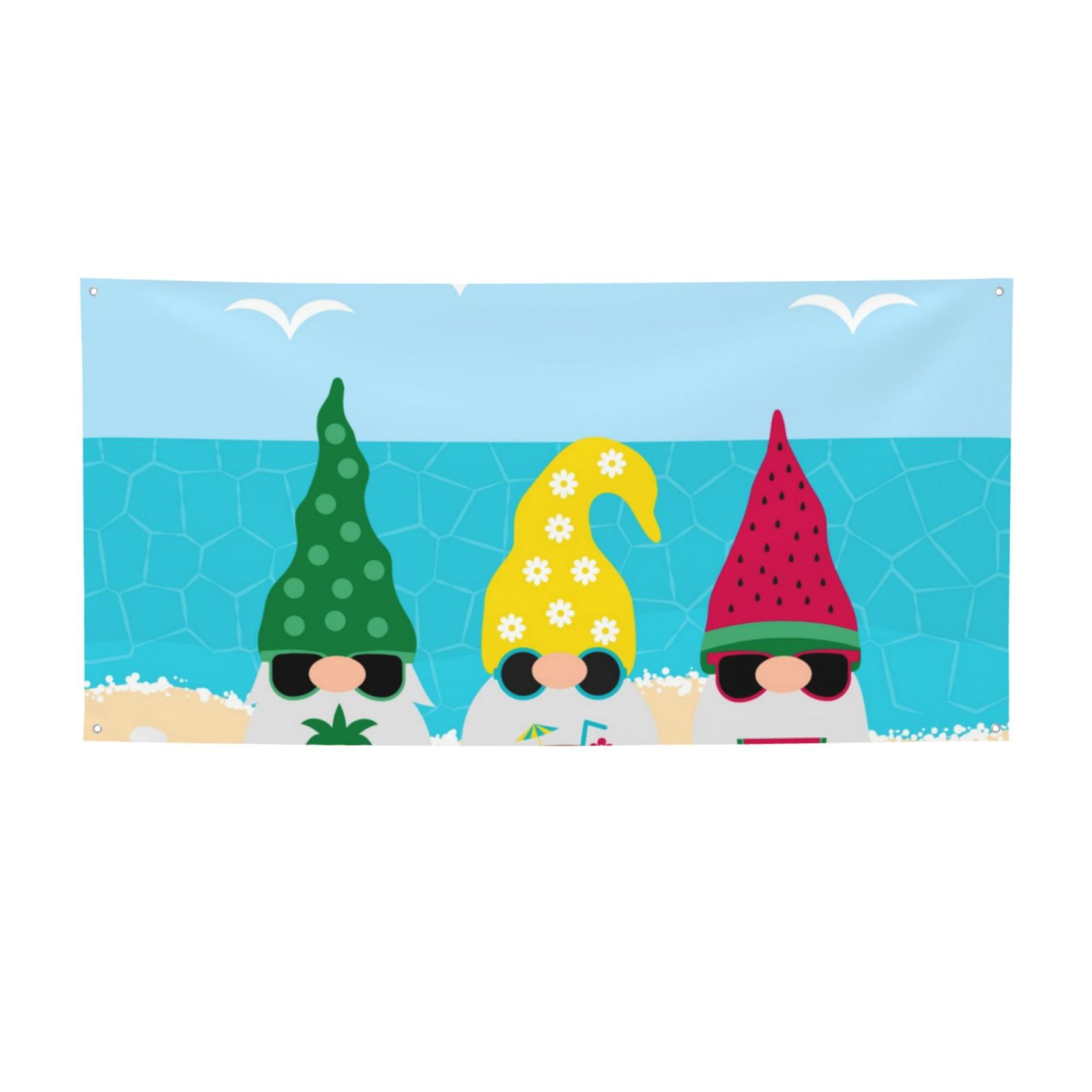 Lsque Gnomes On The Beach Pattern Party Banner, Festive Banner ...