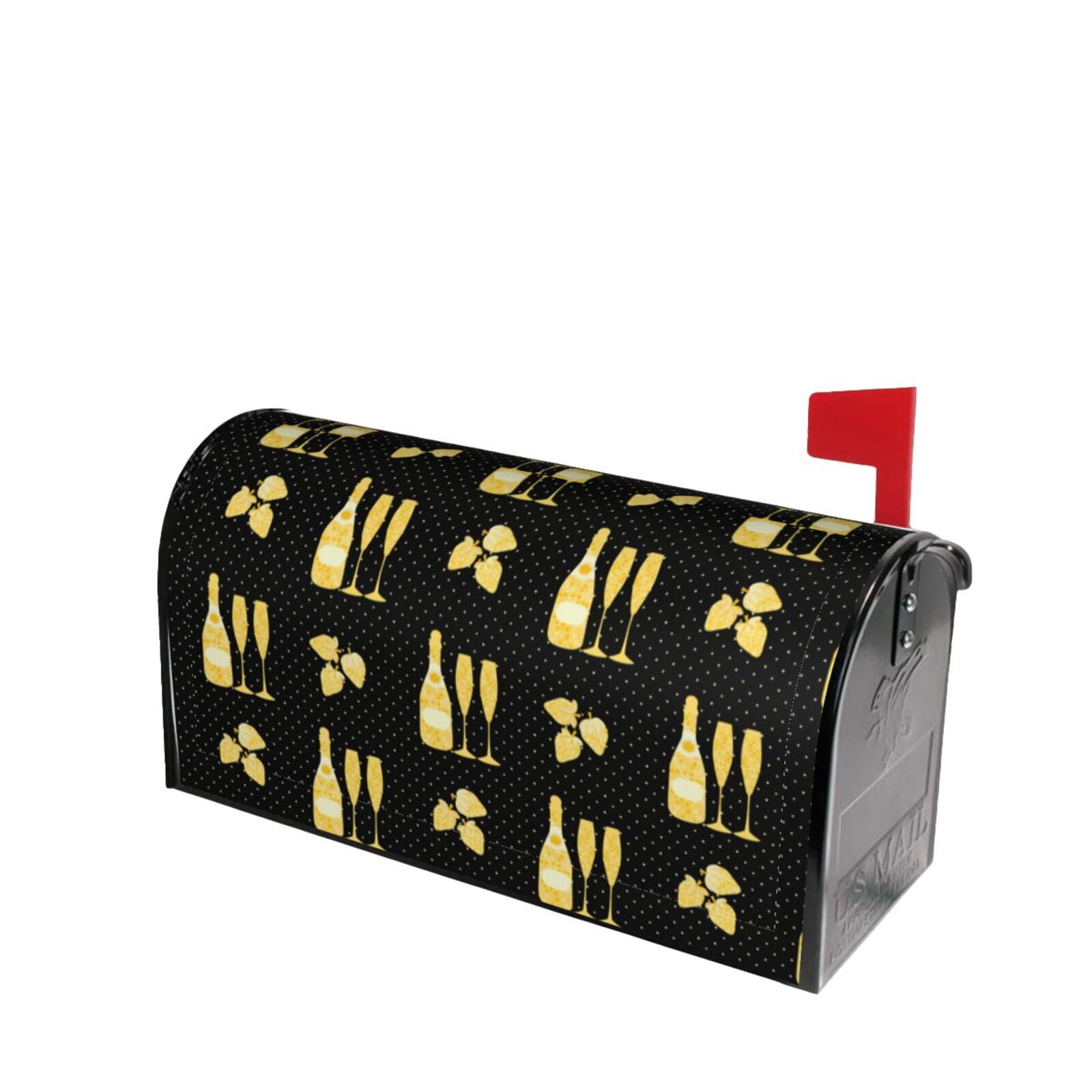 Lsque Gold Bottles Mailbox Cover Standard Size ,Magnetic Mailbox Covers ...