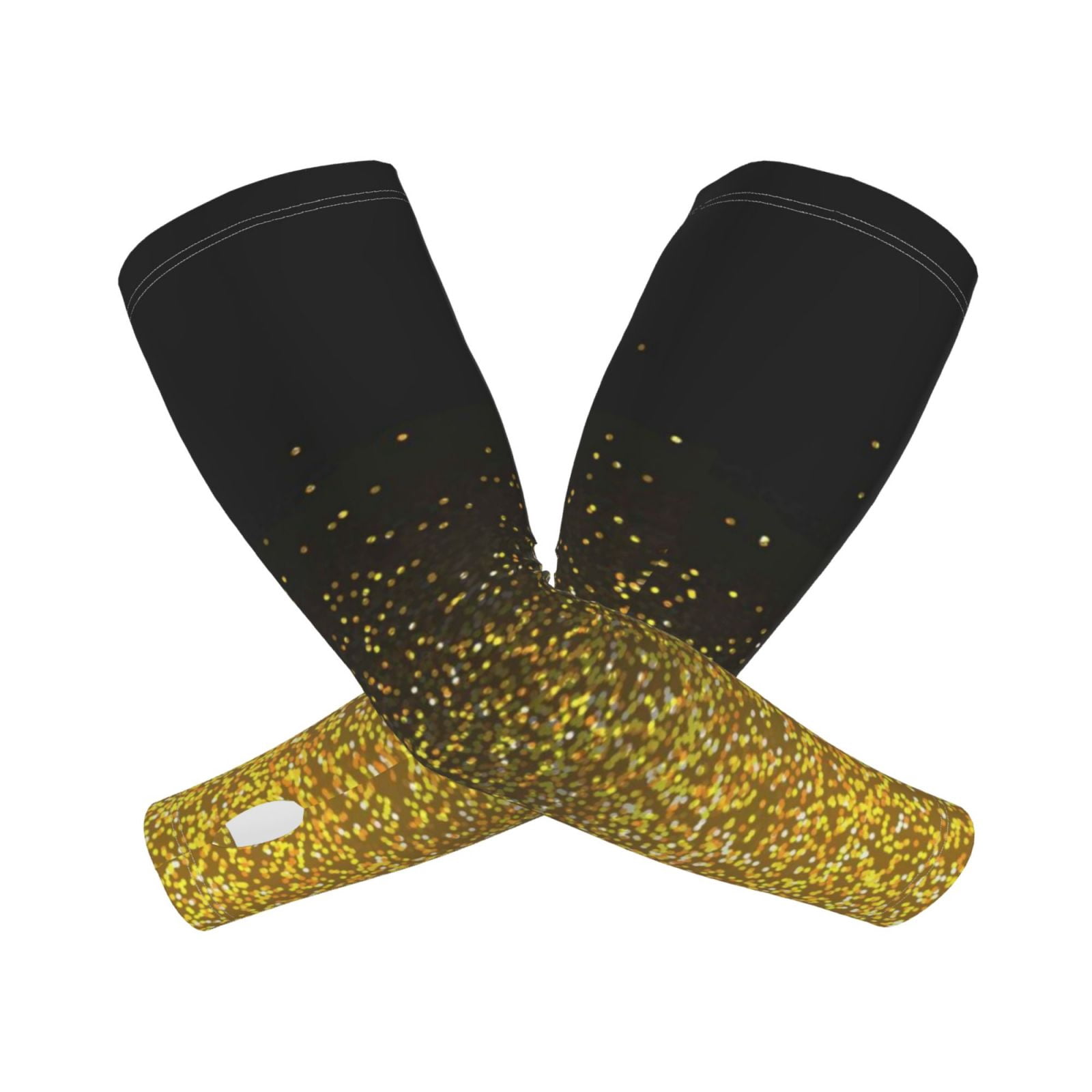 Lsque Gold Glitter Gradient Cooling Arm Sleeves for Men & Women ...