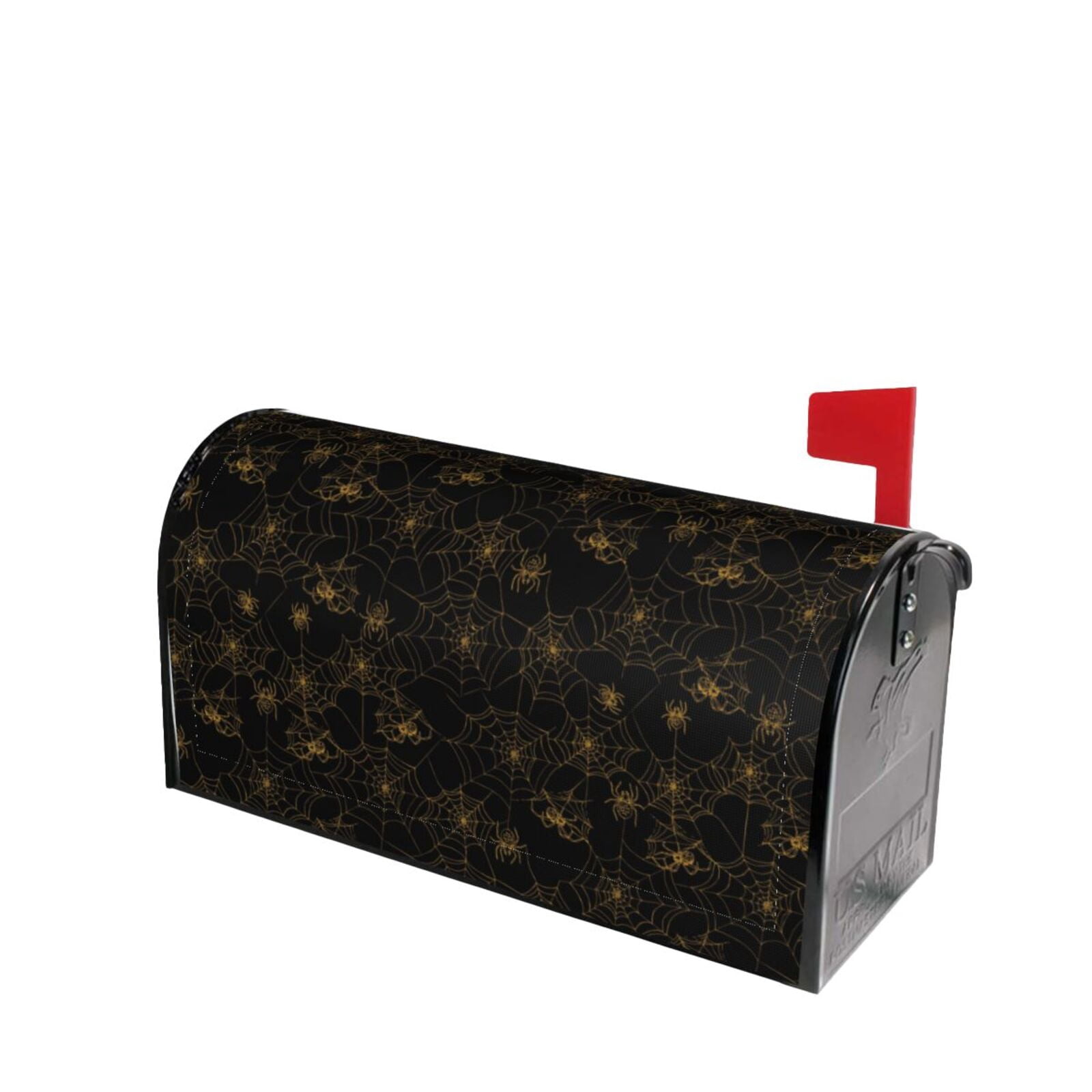 Lsque Gold Spiders And Cobwebs Mailbox Cover Standard Size ,Magnetic ...
