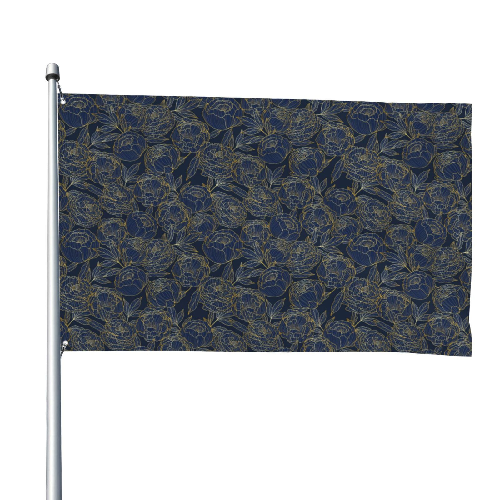 Lsque Golden Peonies Pattern Flag,Golden Peonies Printed Garden Flag 48 ...
