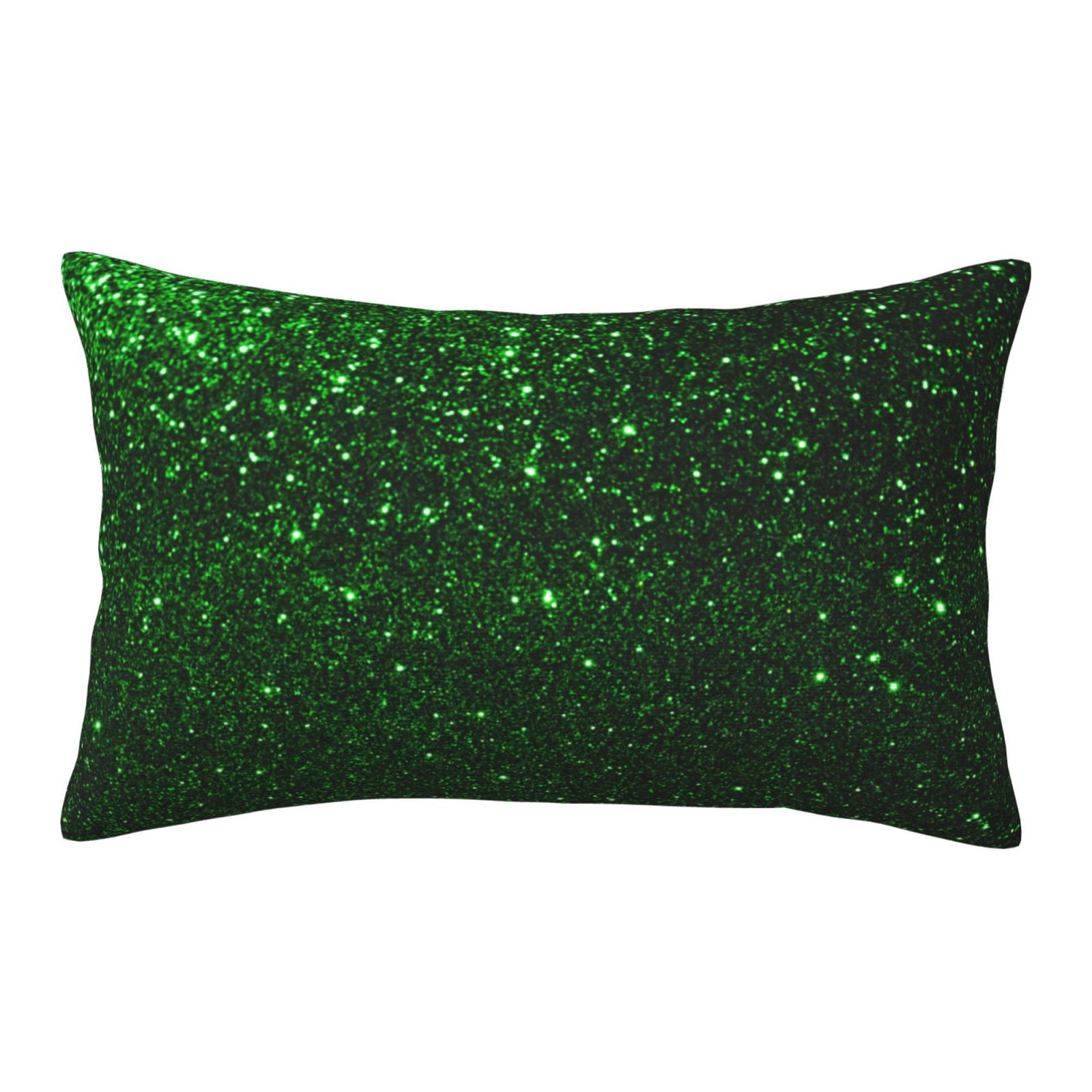 Lsque Green Sparkling Pattern Pillow Case – Soft & Cozy Throw Pillow ...