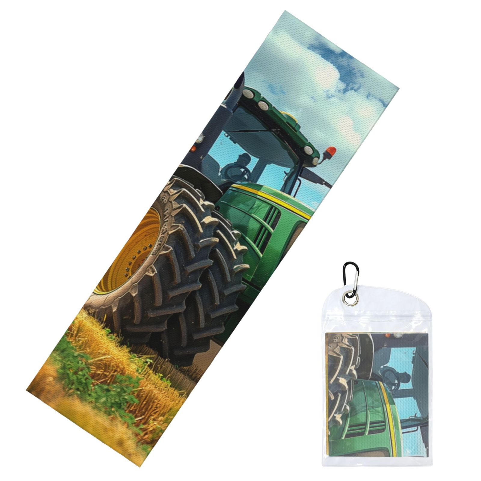 Lsque Green Tractor Field Printed Cooling Towel (40"x 12"), Ice Towel ...