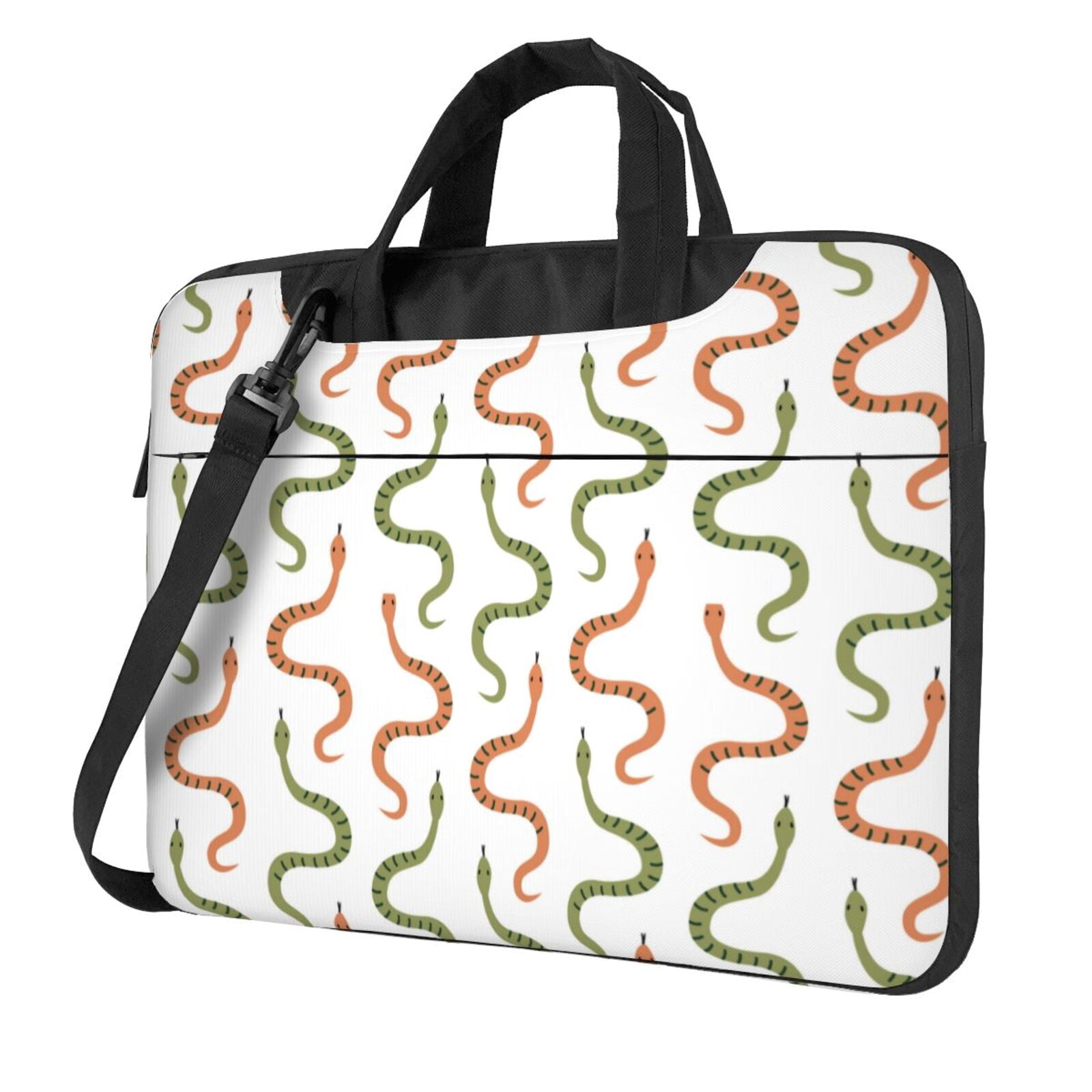 Lsque Hand Drawn Snake Pattern Laptop Bag – Portable & Slim Single ...