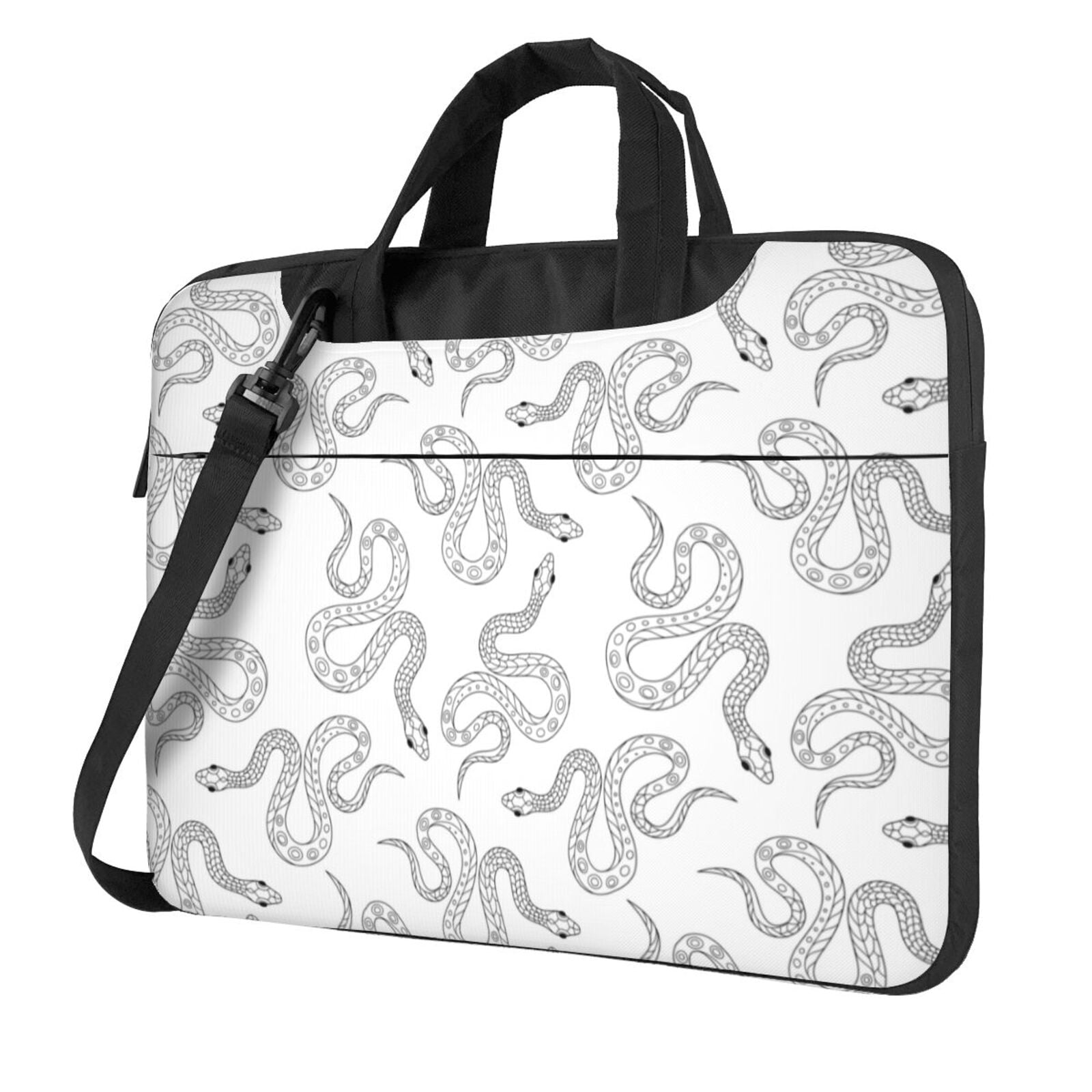 Lsque Hand Drawn Snake Pattern Laptop Bag – Portable & Slim Single ...